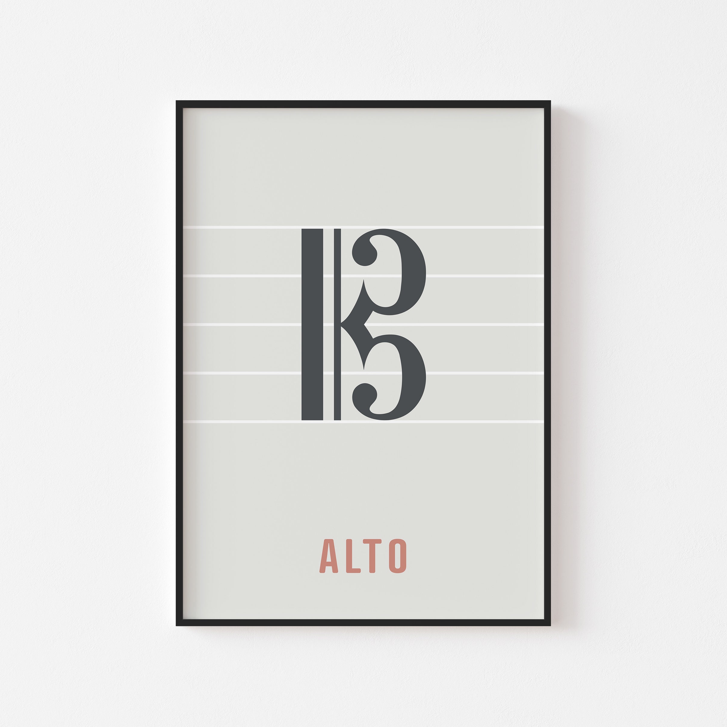 Alto Clef Print - Music Theory Poster, Musical Note Art, Composer Wall ...