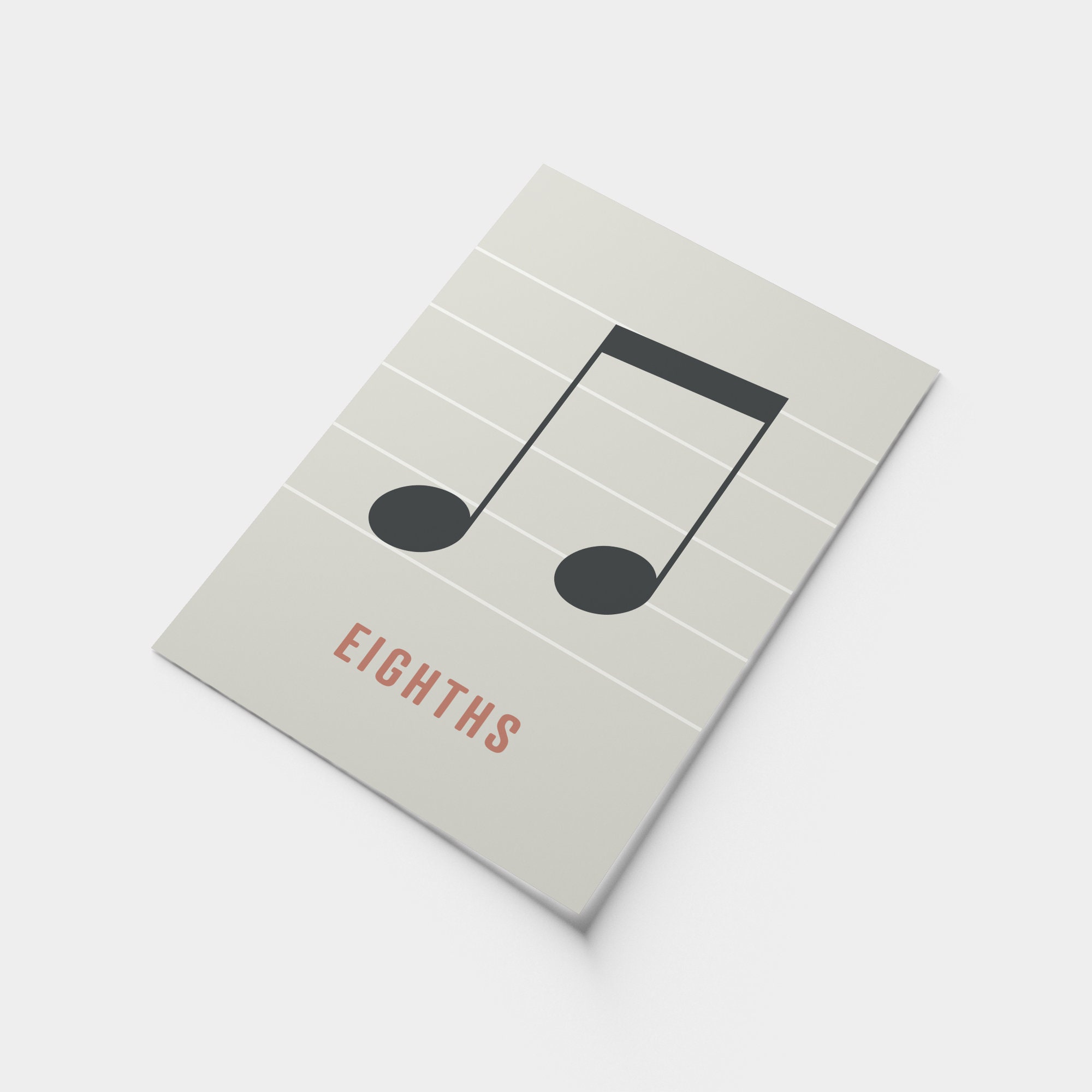 Eighth Note Print Music Theory Poster Quaver Note Musical - Etsy