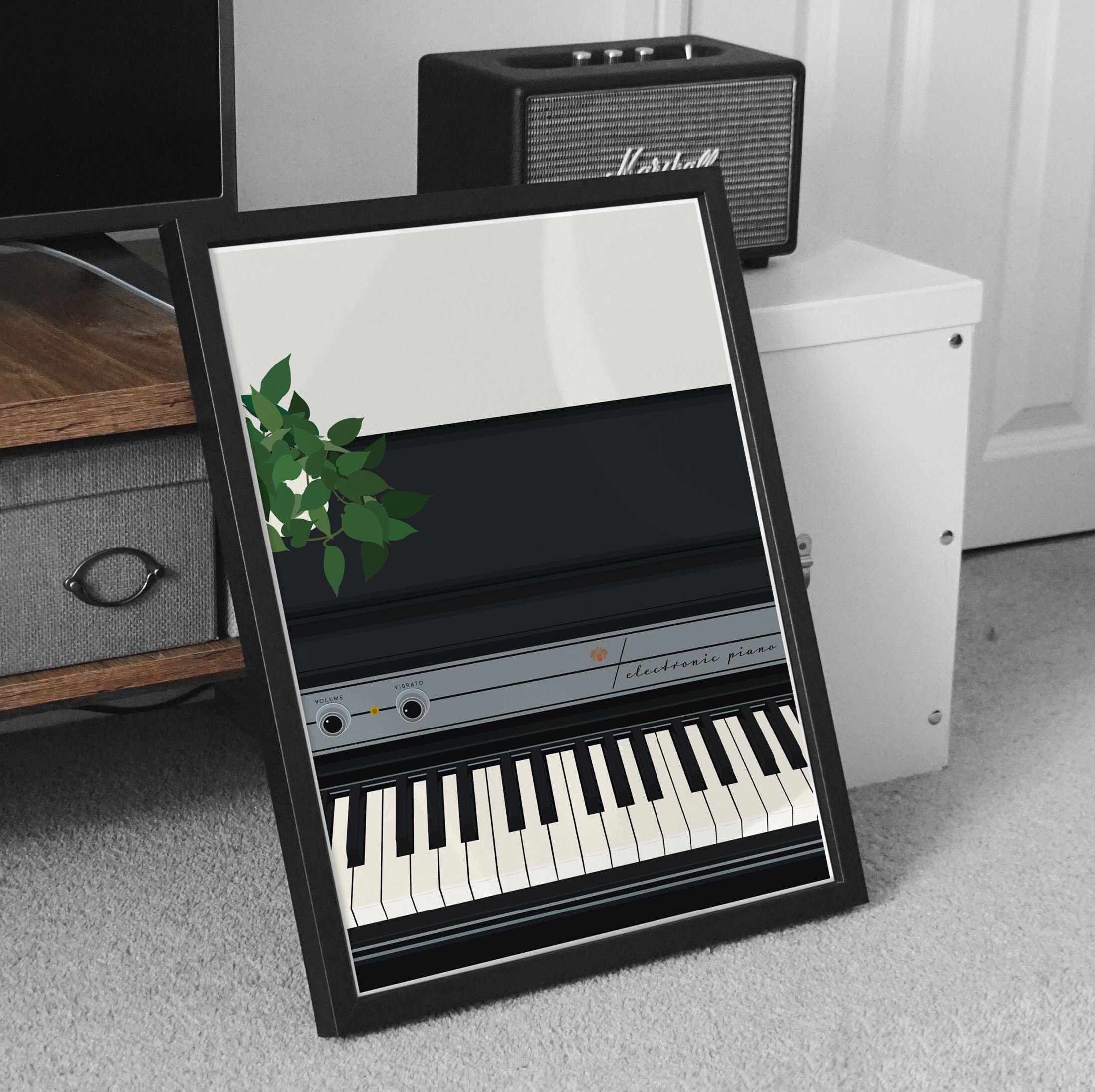 Electric Piano Keys Print - Wurlitzer Keyboard Music Poster, Wurli ...