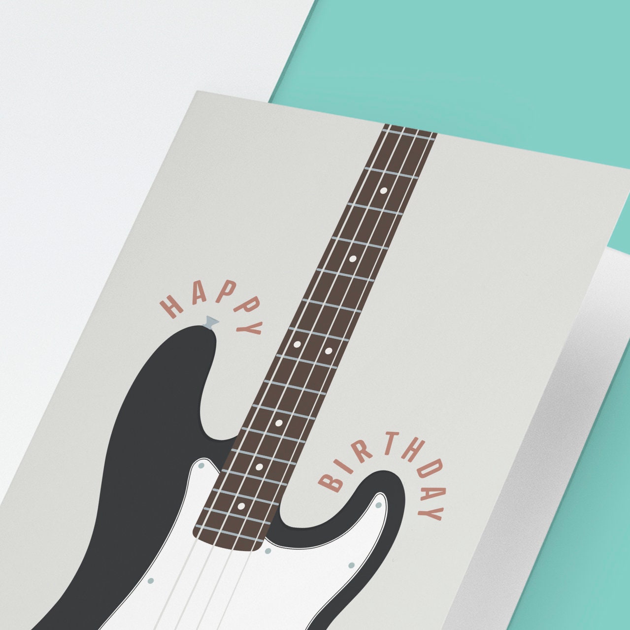 Fender Bass Birthday Card Precision Bass Guitar, Retro Instrument Card ...