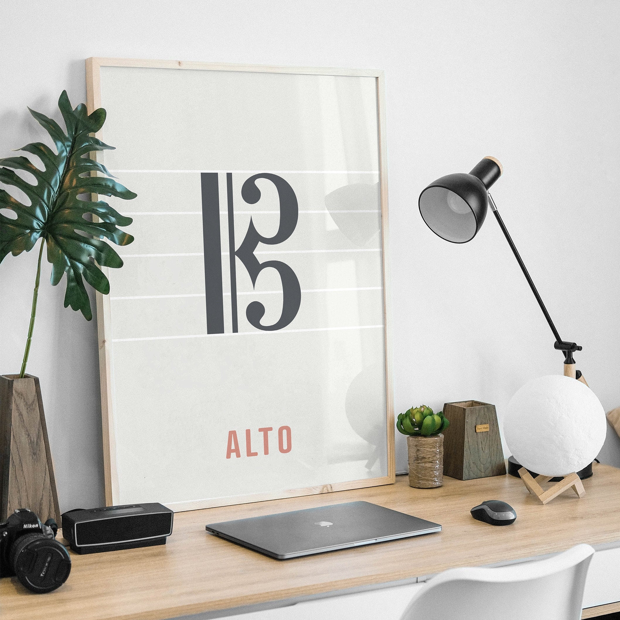 Alto Clef Print Music Theory Poster, Musical Note Art, Composer Wall ...