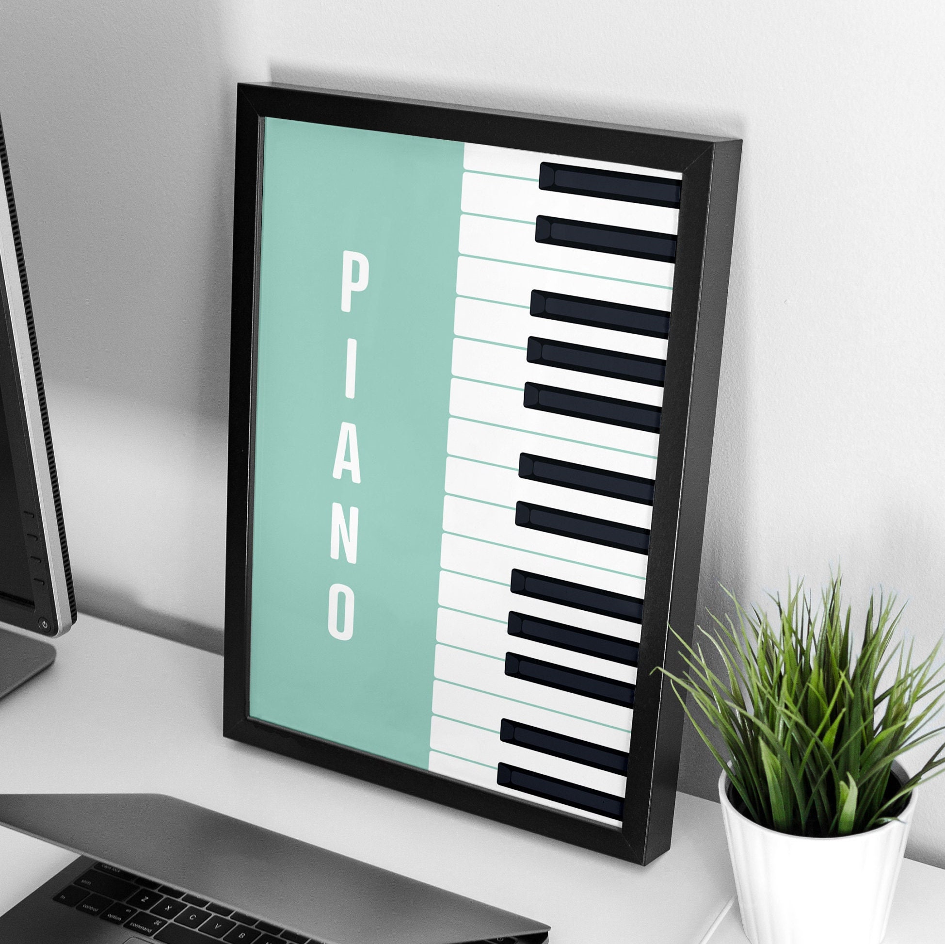Piano Keys Print Pianist Music Poster, Music Studio Decor, Minimalist ...