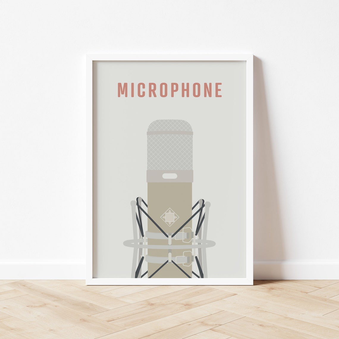 Microphone Print Vocalist Music Poster Condenser Vocal Mic - Etsy