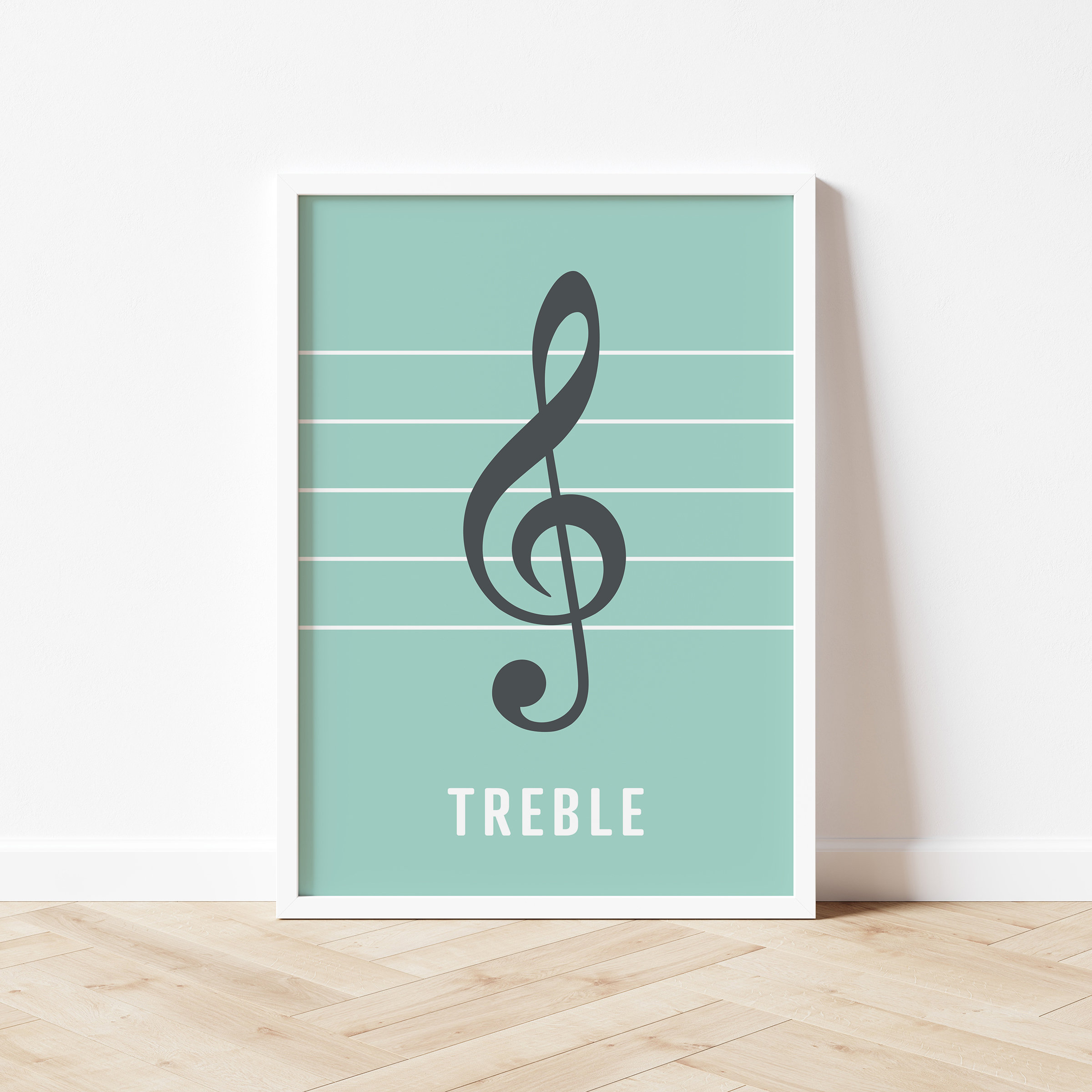 Treble Clef Print - Music Theory Poster, Musical Note Art, Composer ...