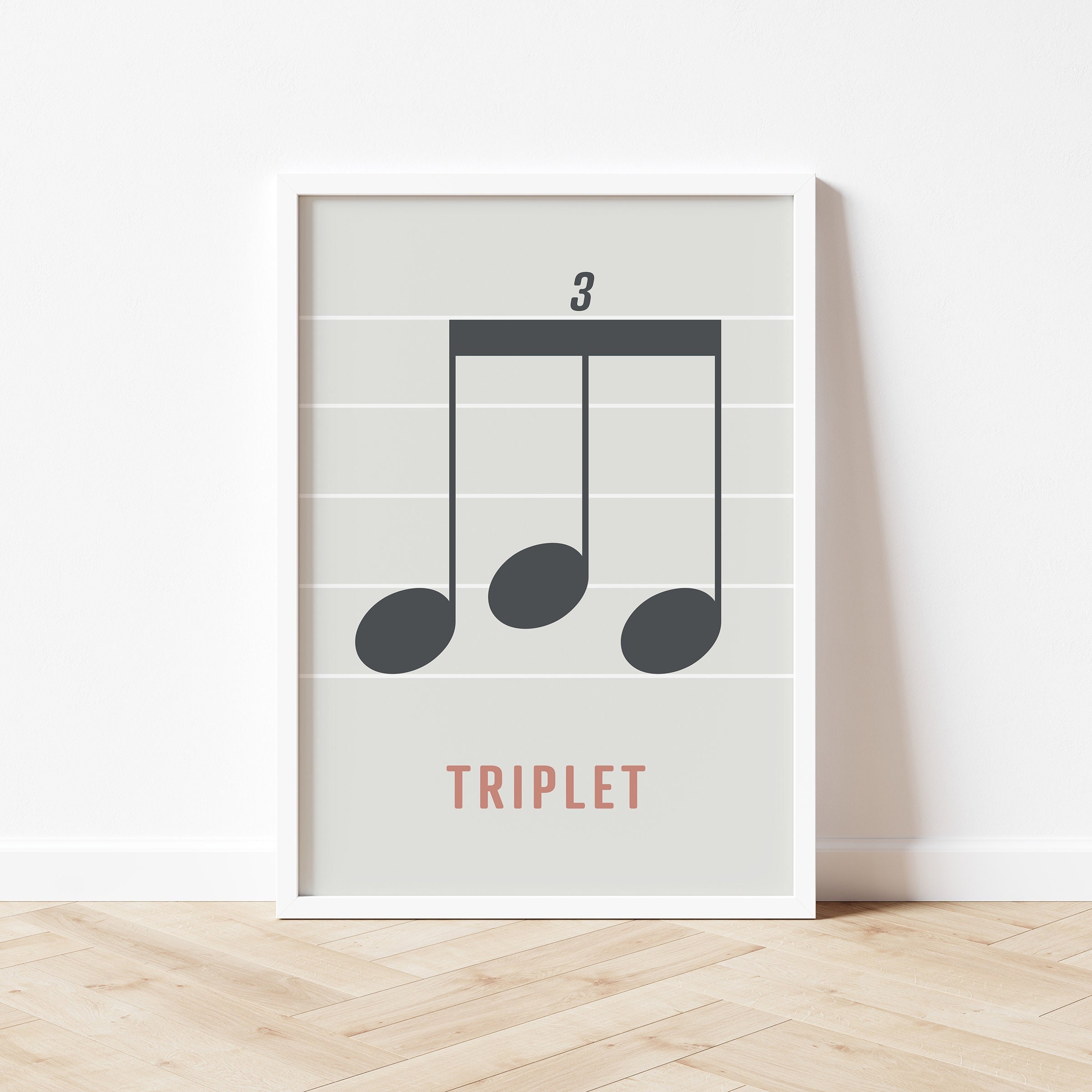 Triplet Note Print Music Theory Poster, Quaver Triplets Note, Musical Note, Composer Art, Music ...