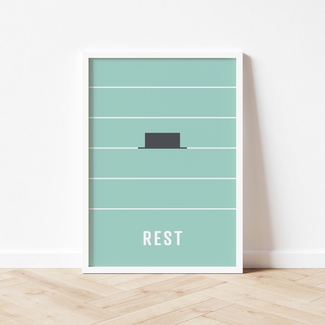 Minim Note Rest Print - Music Theory Poster - Etsy