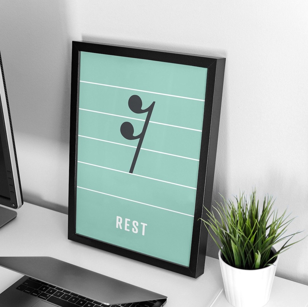 Note Rest Print - Semiquaver Note, Music Theory Poster, Musical Note ...