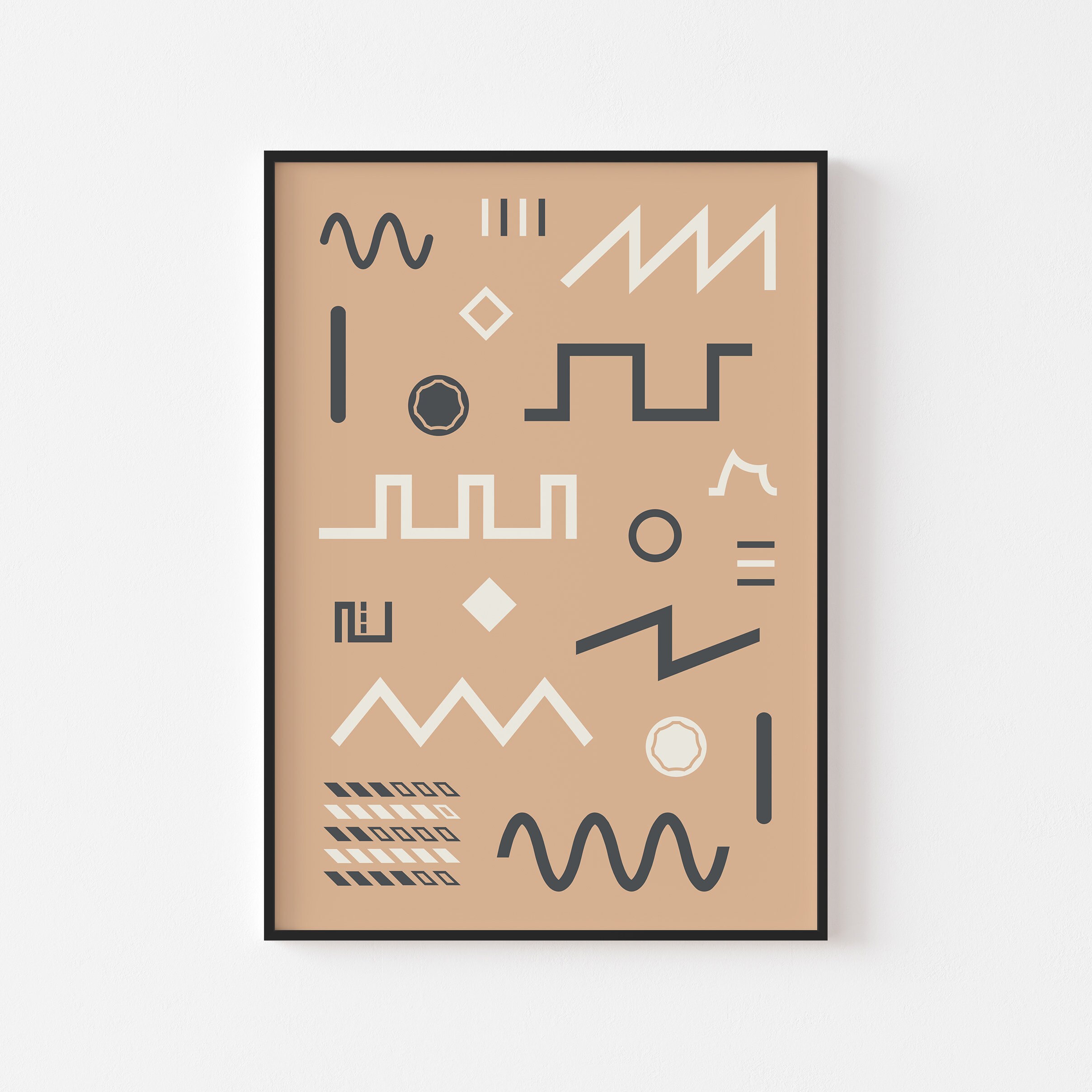 Synthesizer Waveform Print - Synth Music Poster, Oscillator Waveforms ...