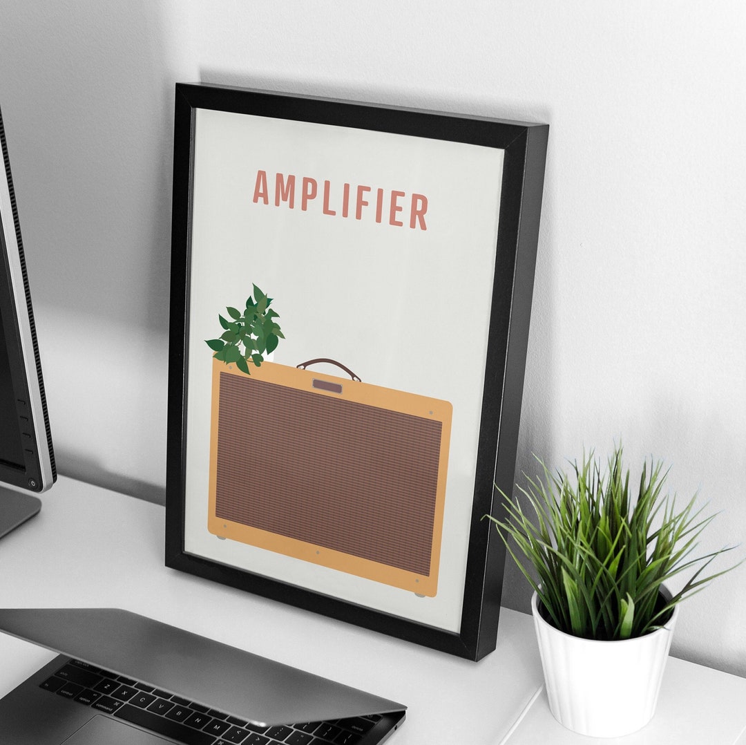 Amplifier Print - Tweed Amp Poster, Guitar Wall Art, Guitarist Music ...