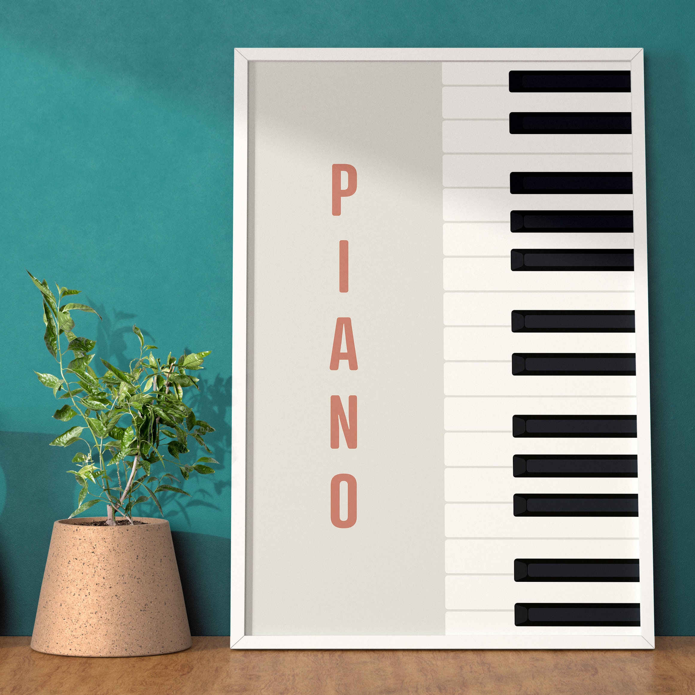 Piano Keys Print Pianist Music Poster, Music Studio Decor, Minimalist ...