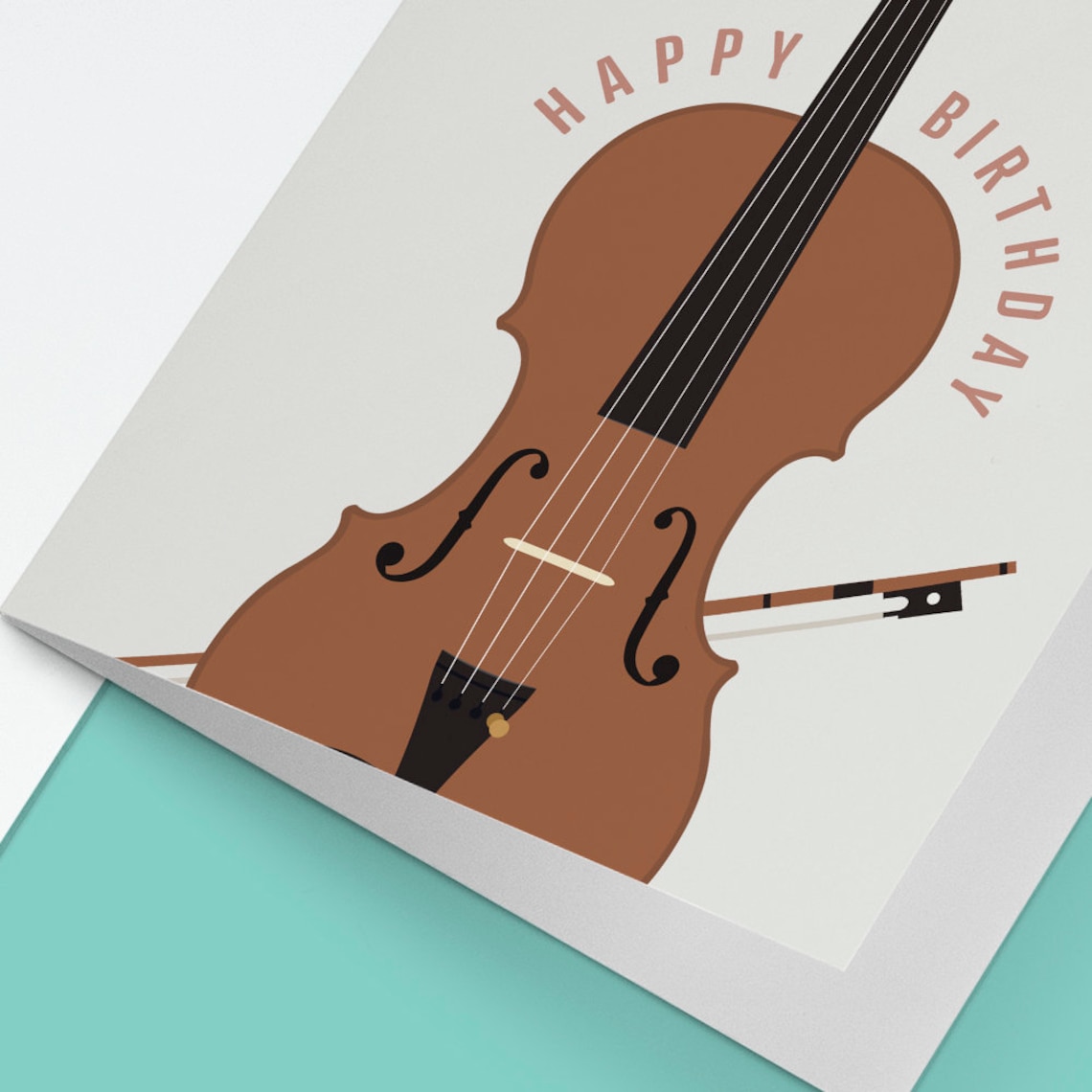 Violin Birthday Card Cello Instrument Card, Music Composer, Gift for ...