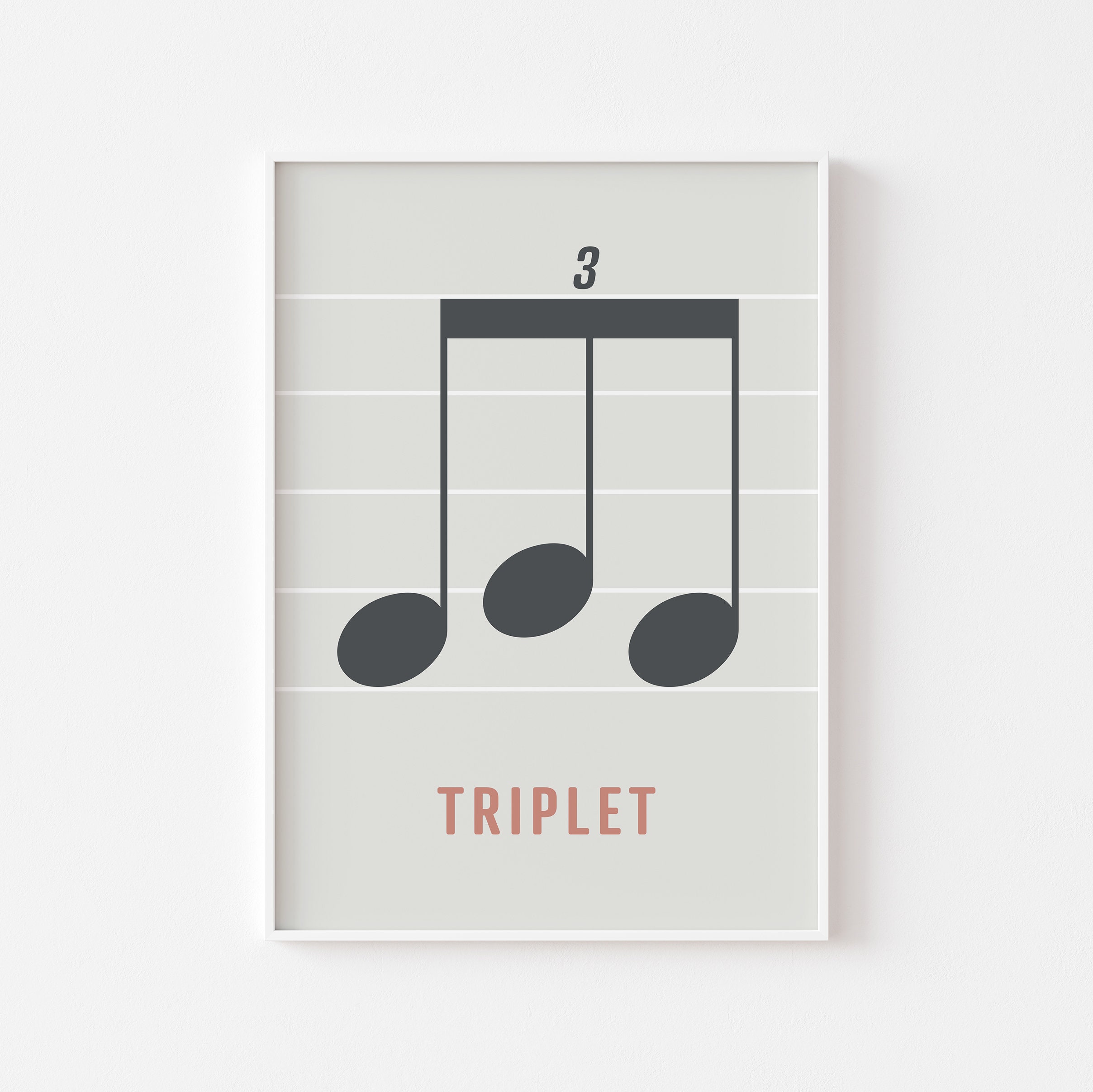 Triplet Note Print Music Theory Poster, Quaver Triplets Note, Musical Note, Composer Art, Music ...