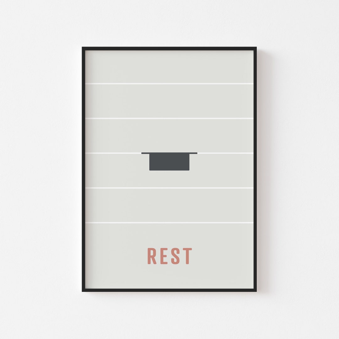 Note Rest Print - Semibreve Whole Note, Music Theory Poster, Musical ...