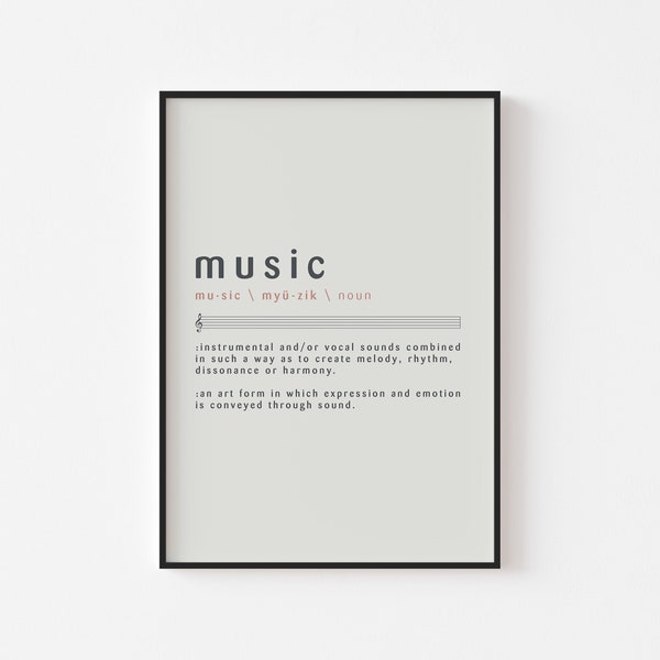 Minimalist Music Poster - Etsy UK