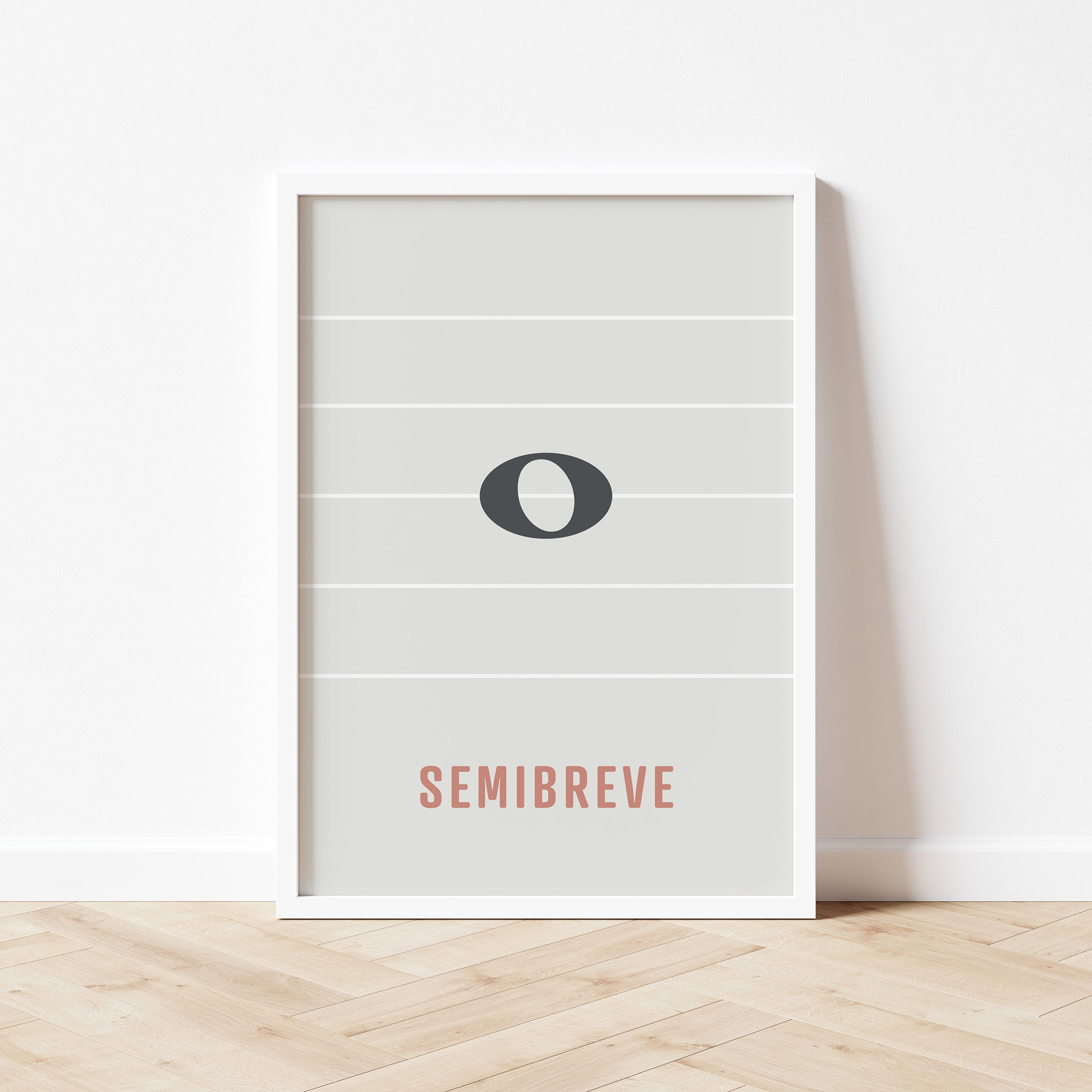 Semibreve Note Print Music Theory Poster, Whole Note, Musical Note ...