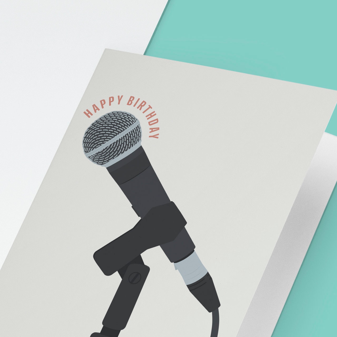 Microphone Birthday Card Music Birthday Card Dynamic Vocal - Etsy