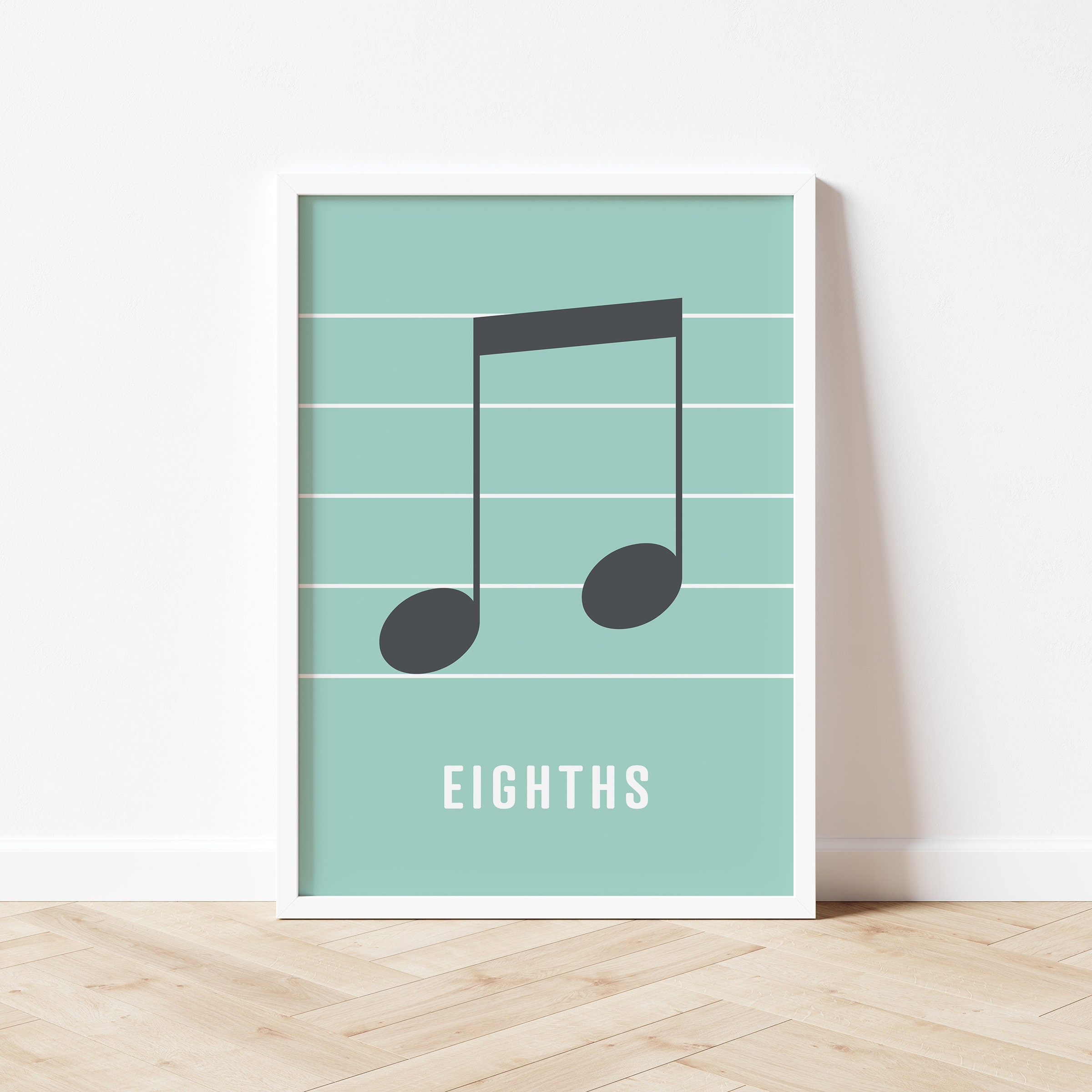 Eighth Note Print Music Theory Poster Quaver Note Musical - Etsy