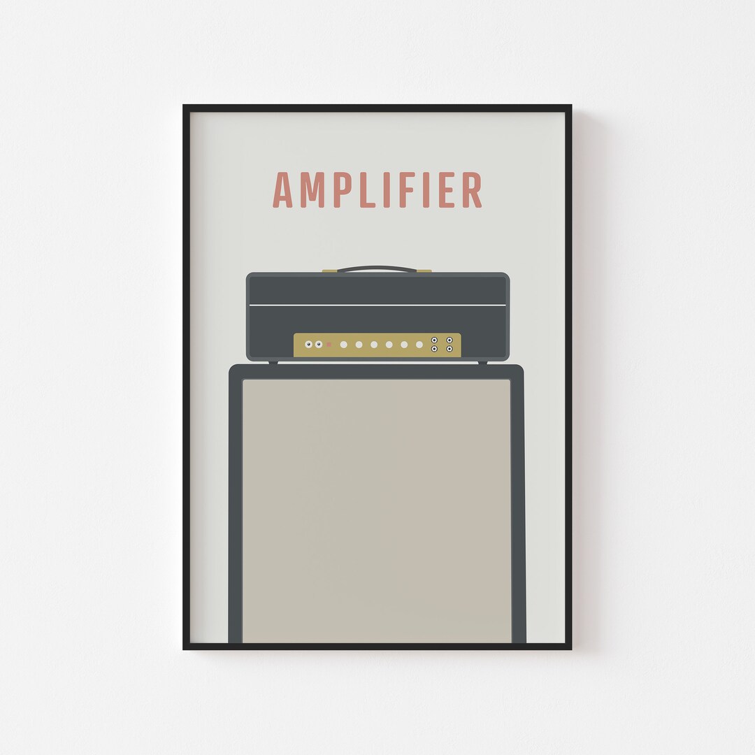 Amplifier Print - Guitar Amp Poster, Guitarist Music Poster, Vintage ...