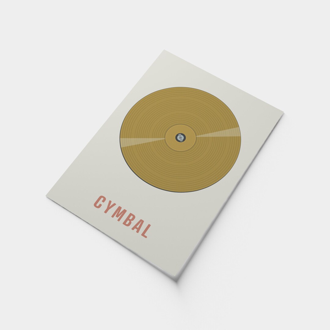 Cymbal Print - Drum Music Poster, Percussion Print, Musical Instrument ...