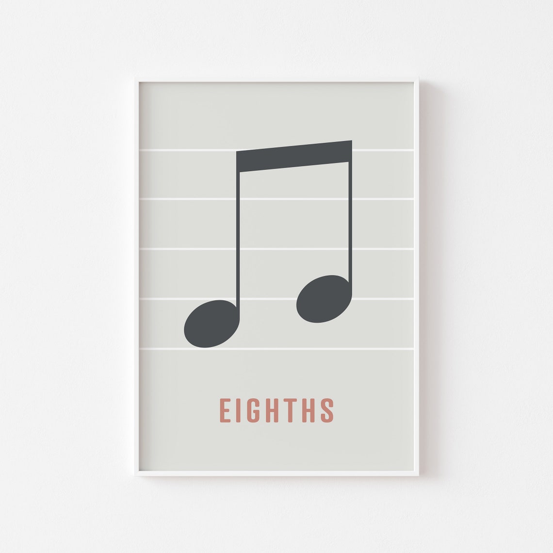 Eighth Note Print Music Theory Poster Quaver Note Musical - Etsy