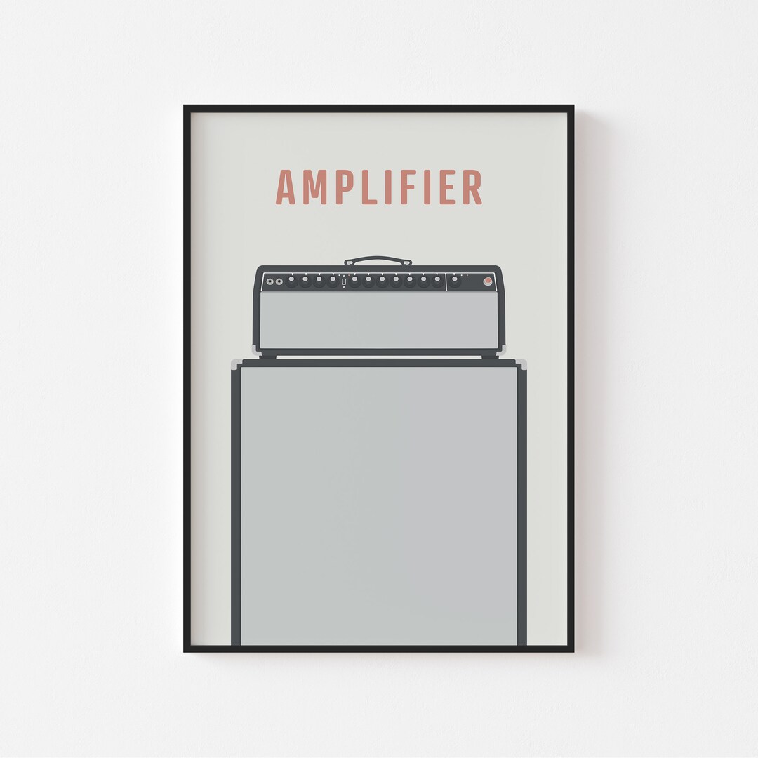 Bass Amplifier Print - Bassman Amp Poster, Guitarist Music Poster ...