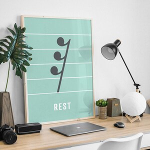 Note Rest Print - 32nd Note, Music Theory Poster, Musical Note, Rhythm ...