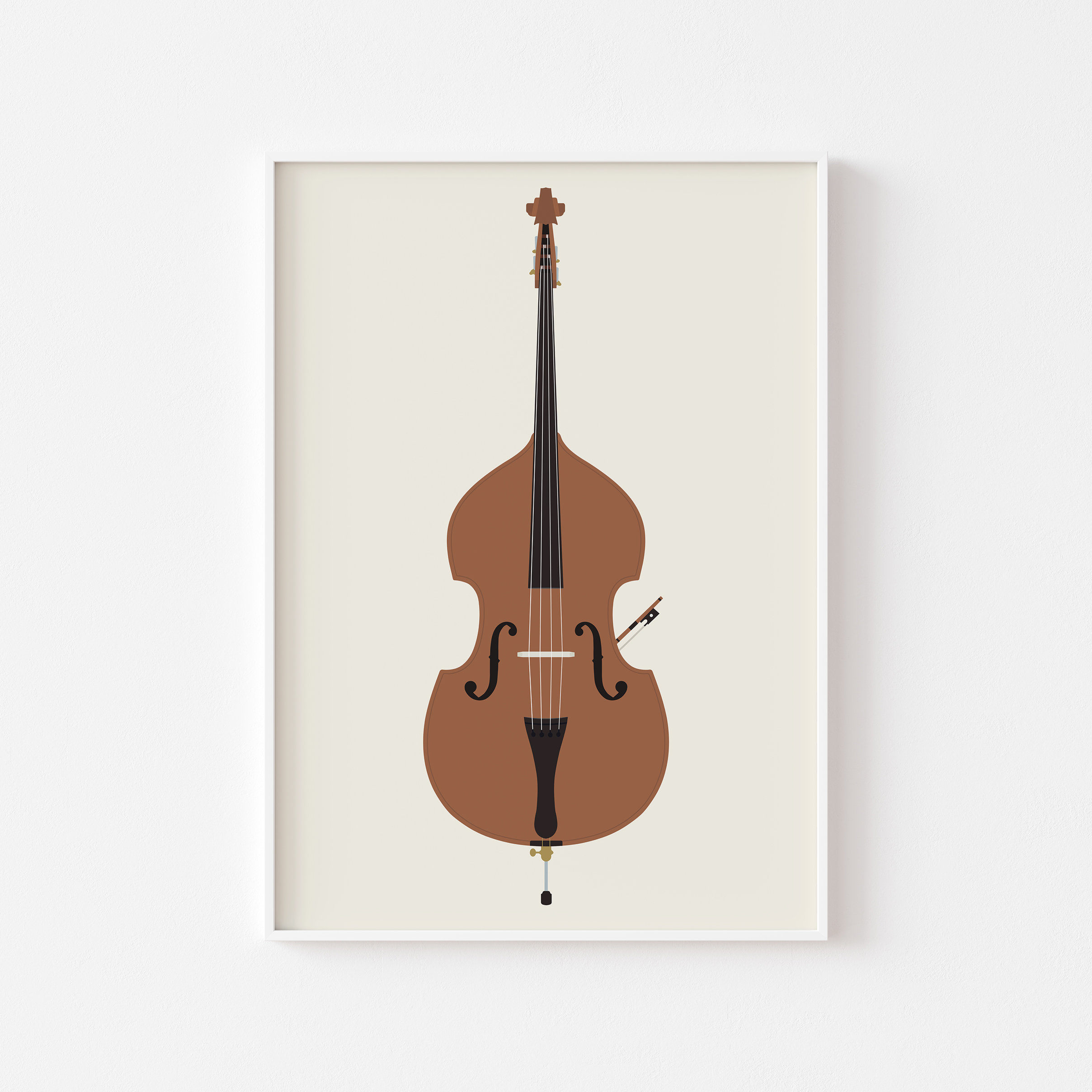 Double Bass Instrument Drawing