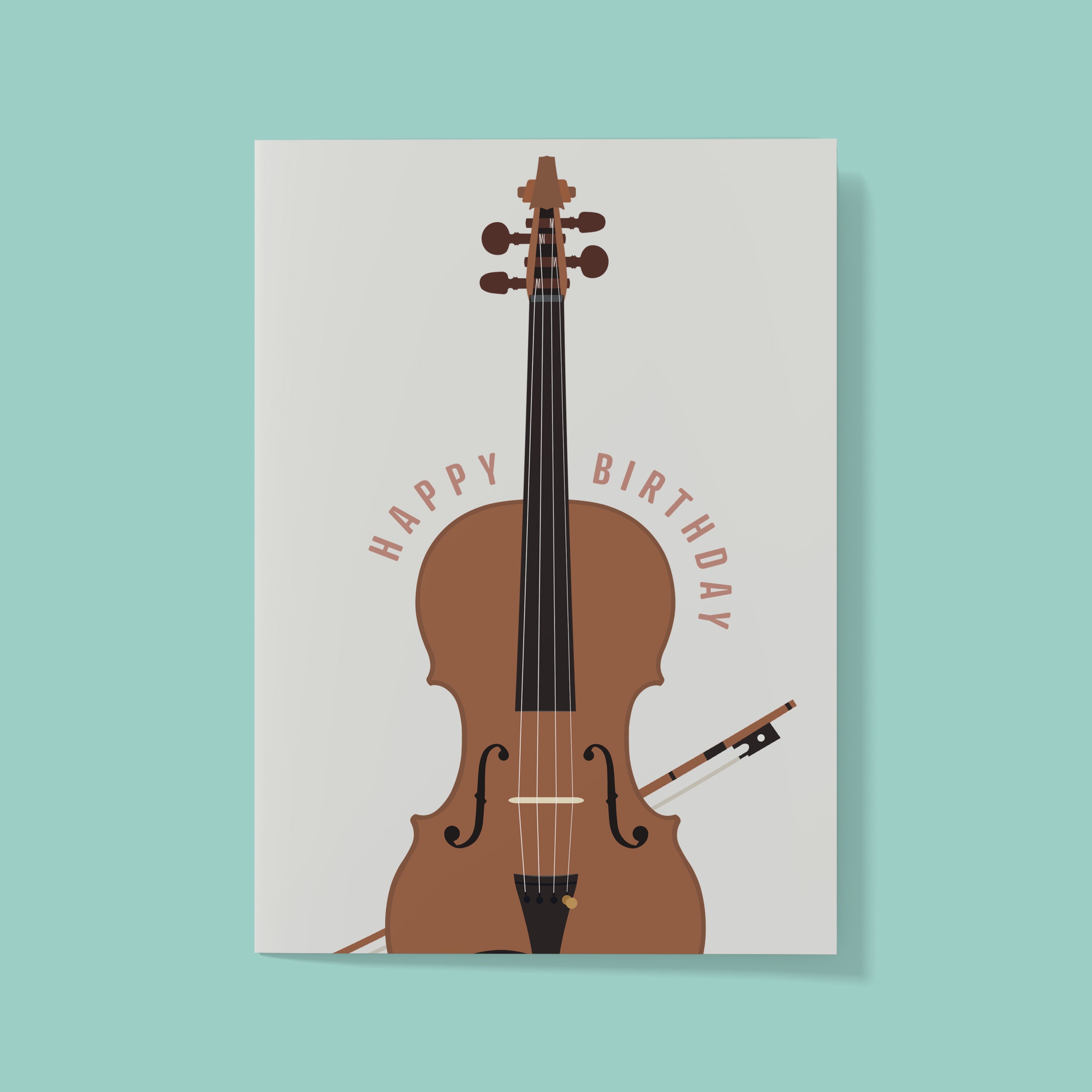 Violin Birthday Card Cello Instrument Card, Music Composer, Gift for ...