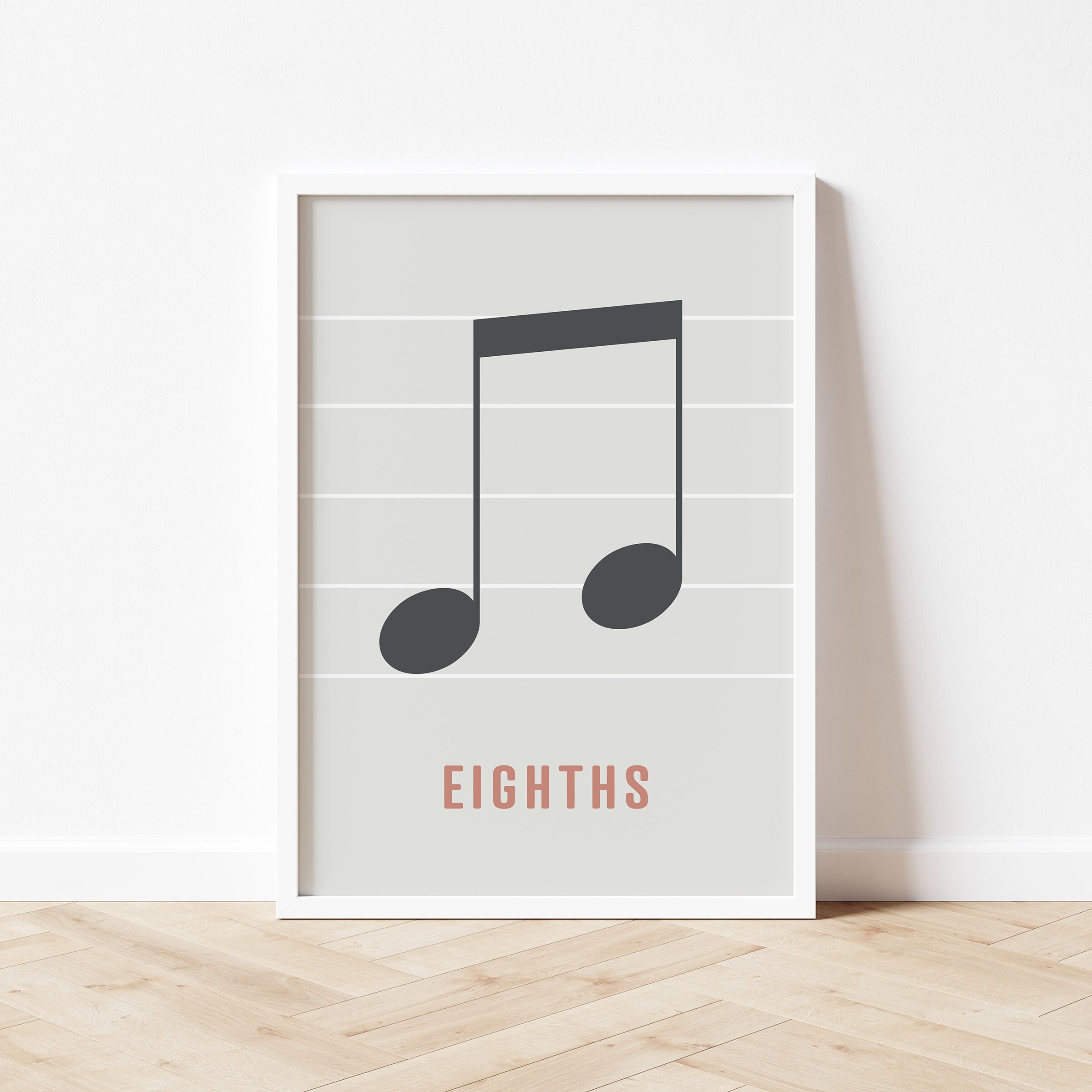 Eighth Note Print Music Theory Poster Quaver Note Musical - Etsy