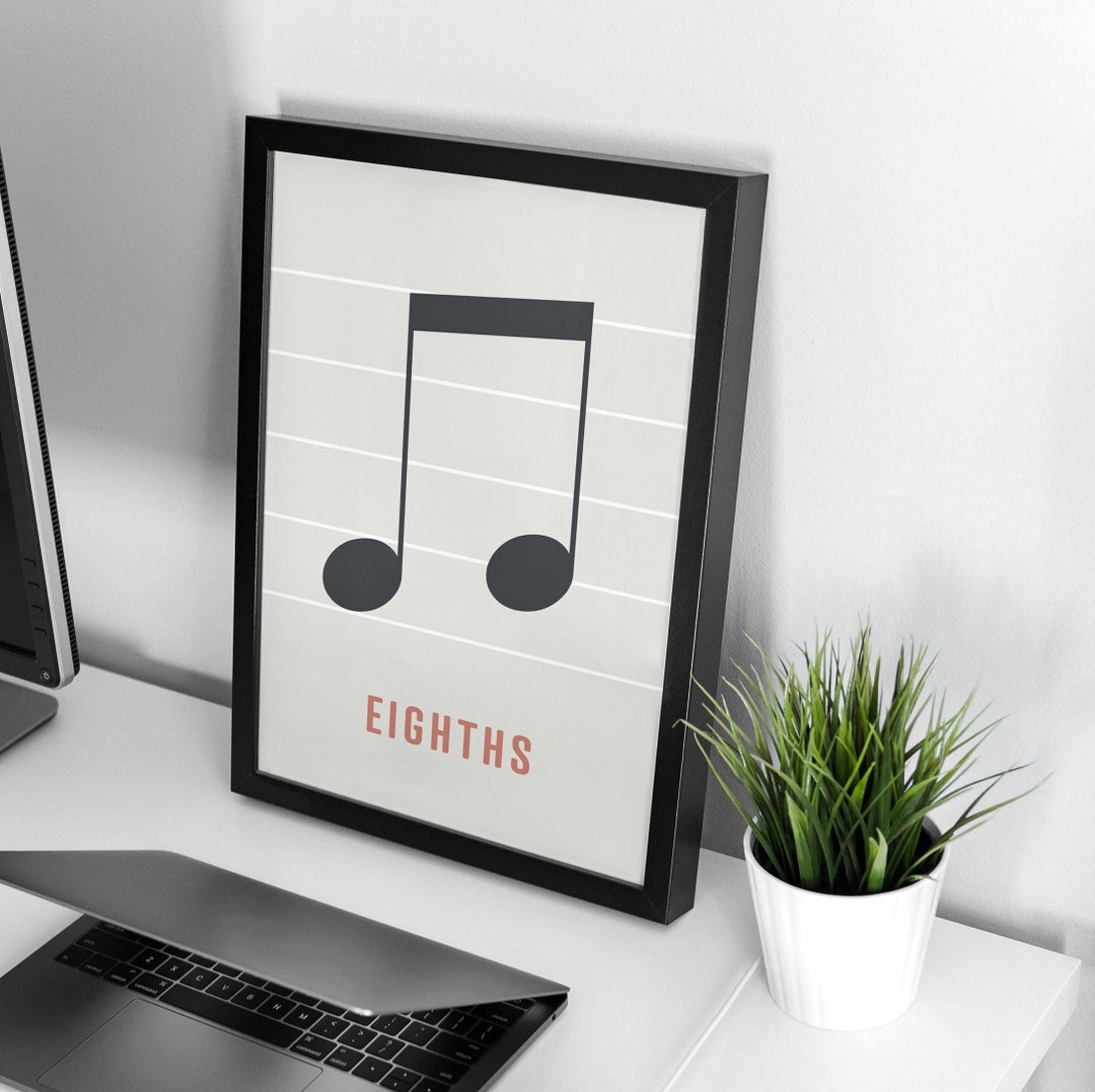 Eighth Note Print Music Theory Poster Quaver Note Musical - Etsy
