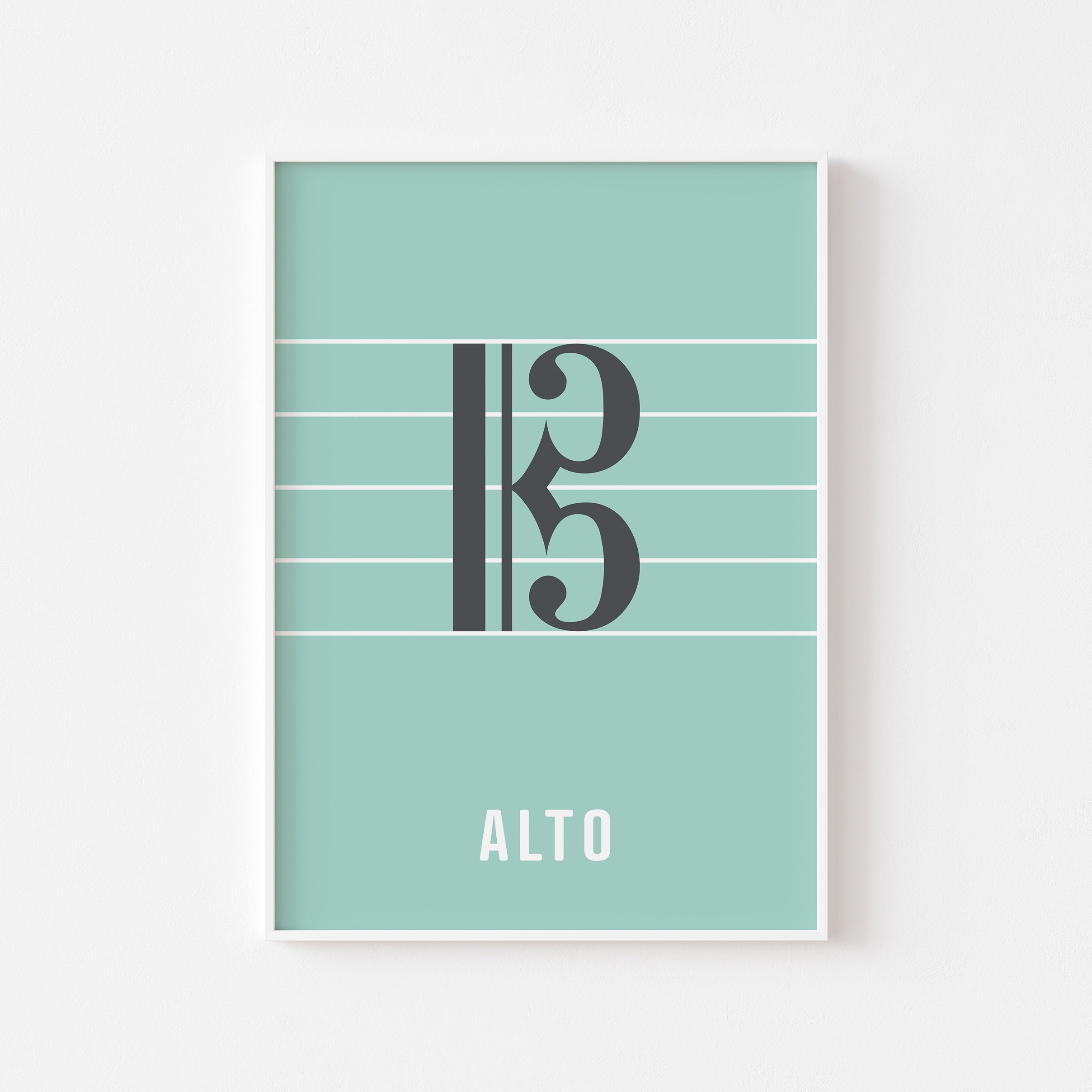 Alto Clef Print - Music Theory Poster, Musical Note Art, Composer Wall ...