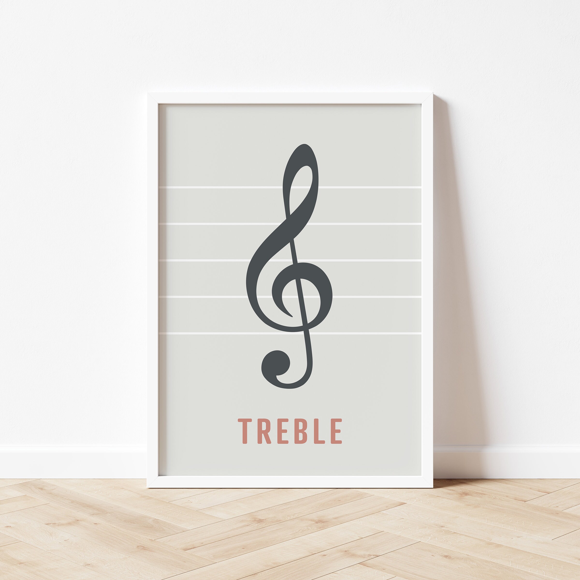 Treble Clef Print - Music Theory Poster, Musical Note Art, Composer ...