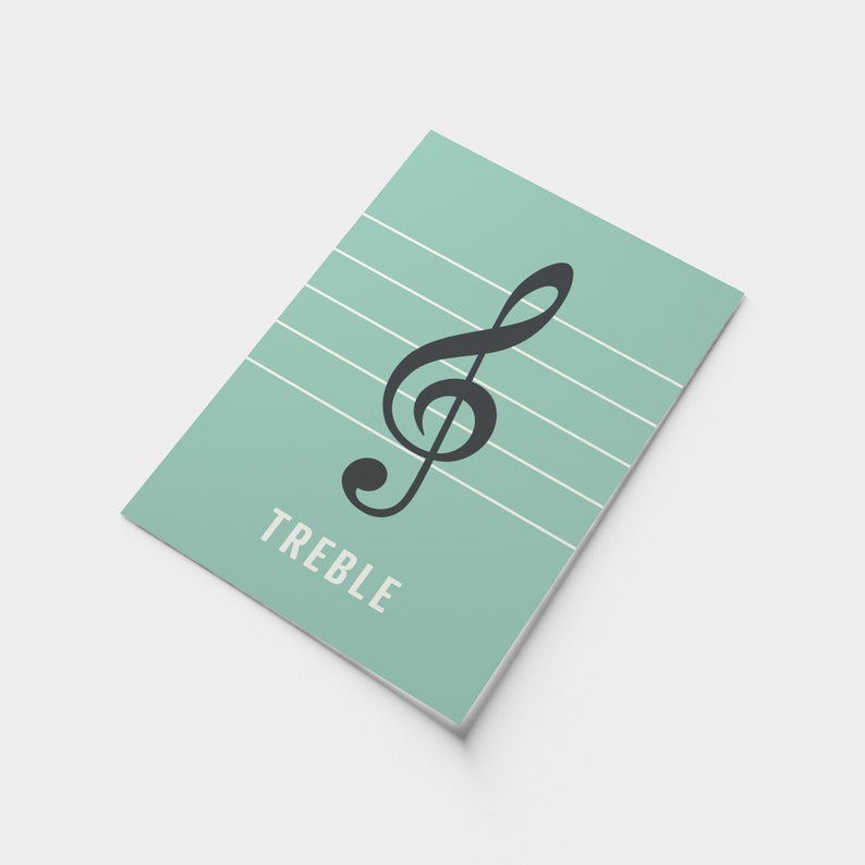 Treble Clef Print - Music Theory Poster, Musical Note Art, Composer ...
