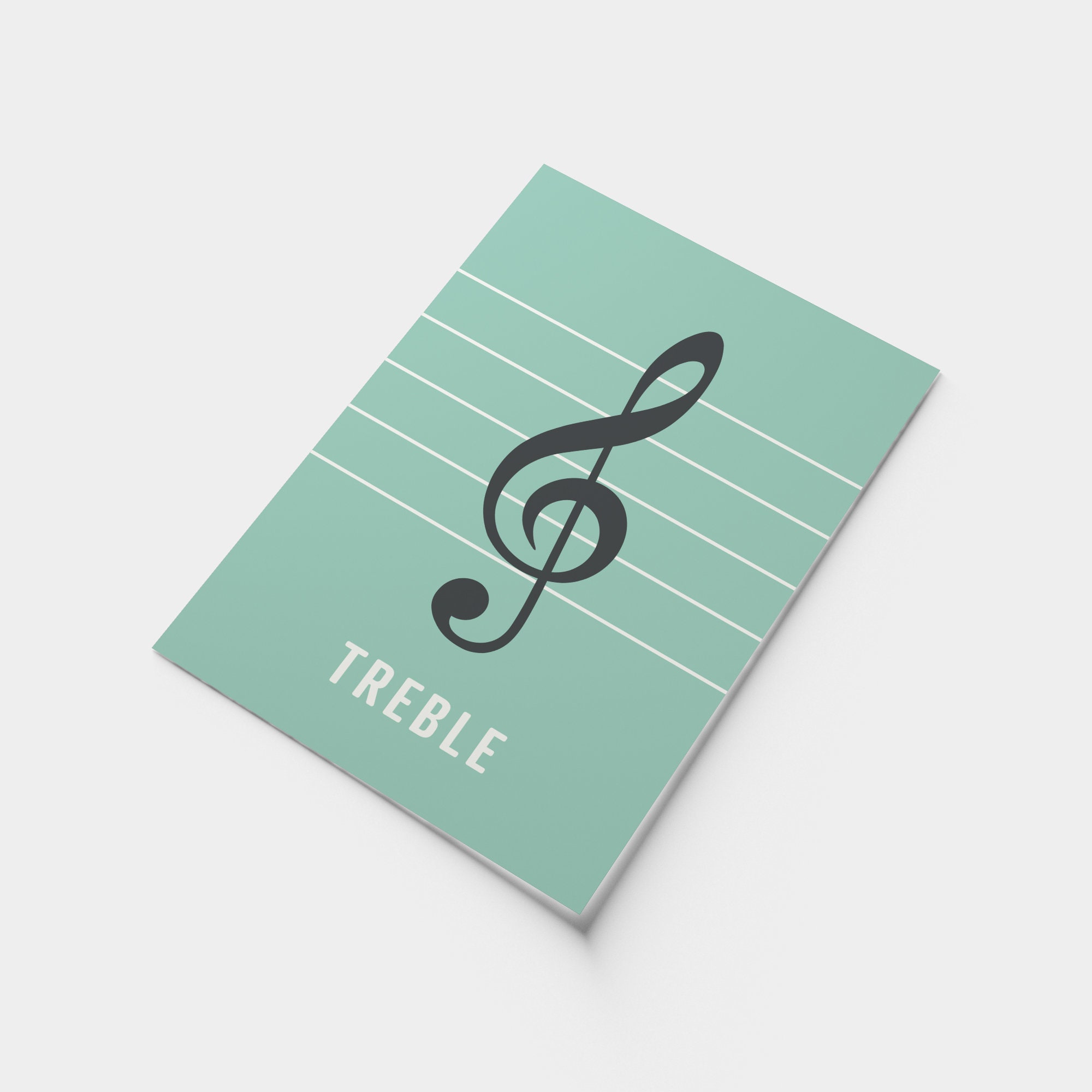 Treble Clef Print Music Theory Poster Musical Note Art - Etsy