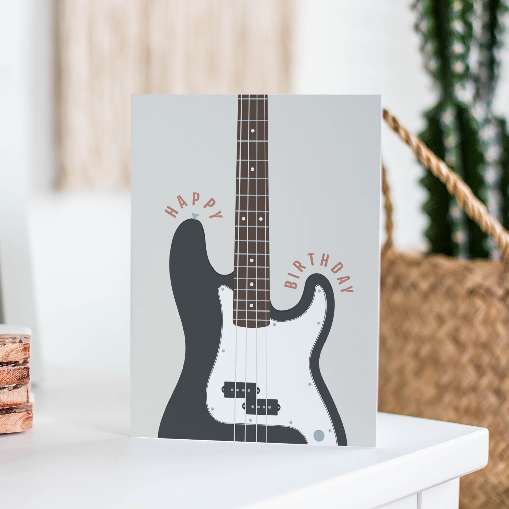 Fender Bass Birthday Card Precision Bass Guitar Retro | Etsy