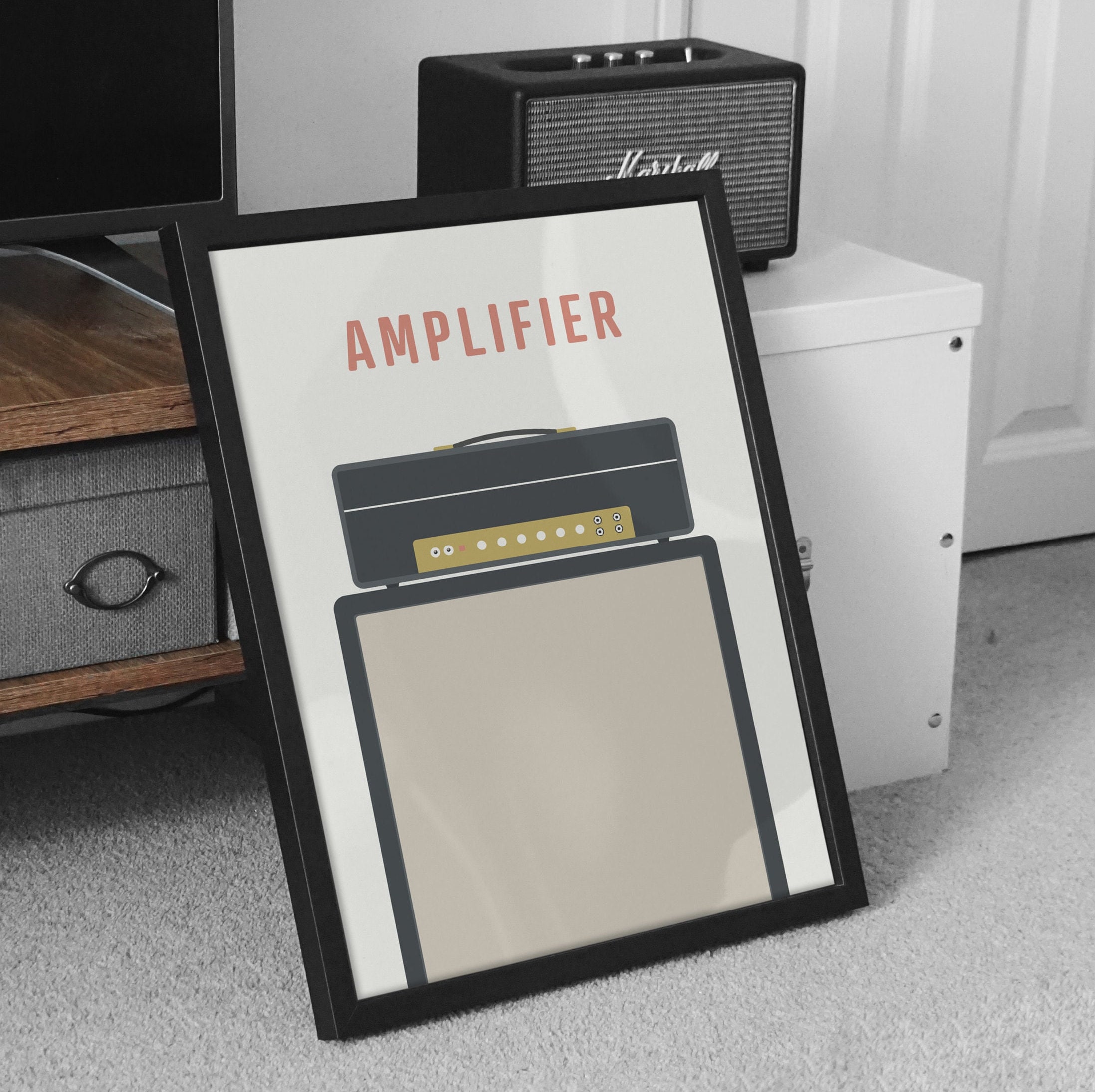Amplifier Print - Guitar Amp Poster, Guitarist Music Poster, Vintage ...
