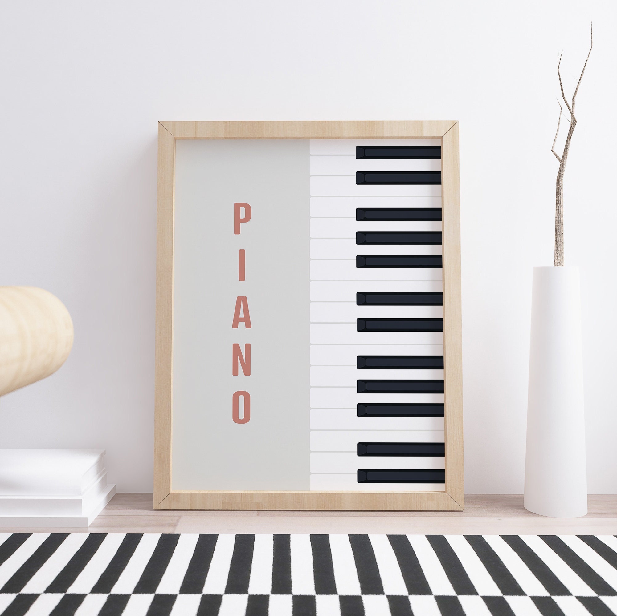 Piano Keys Print Pianist Music Poster, Music Studio Decor, Minimalist ...