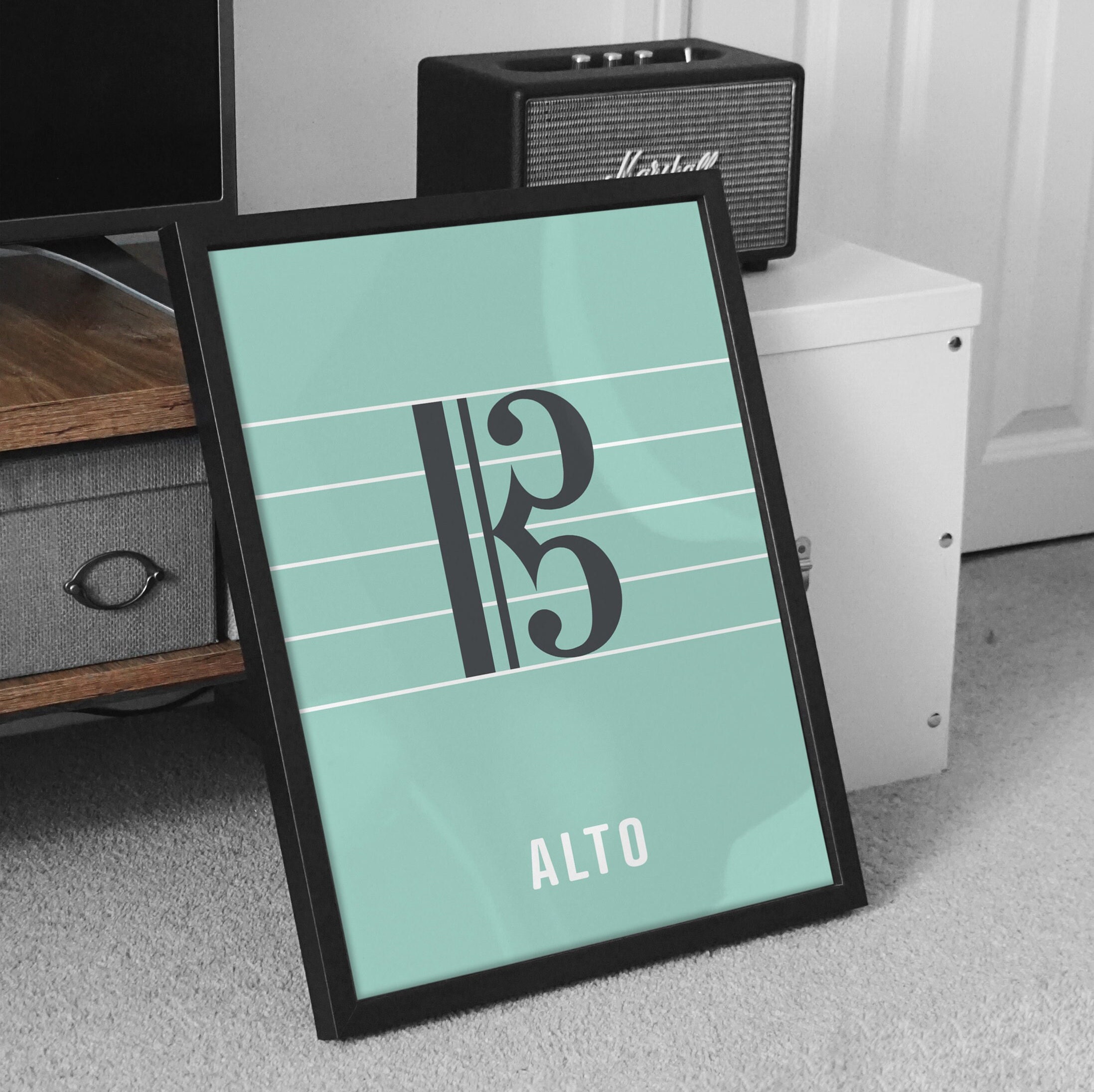 Alto Clef Print - Music Theory Poster, Musical Note Art, Composer Wall ...