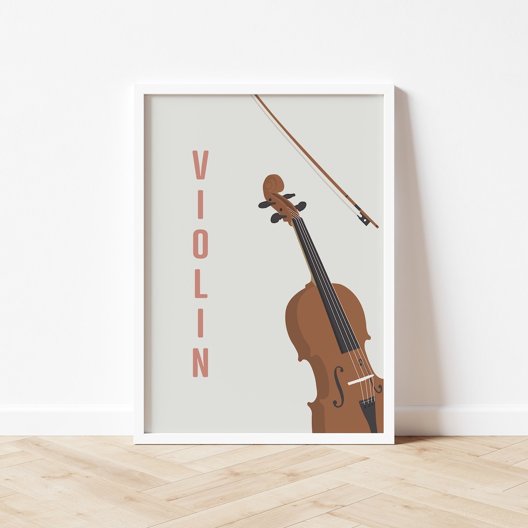 Violin Print - Violinist Music Poster, Music Studio Decor, Minimalist ...