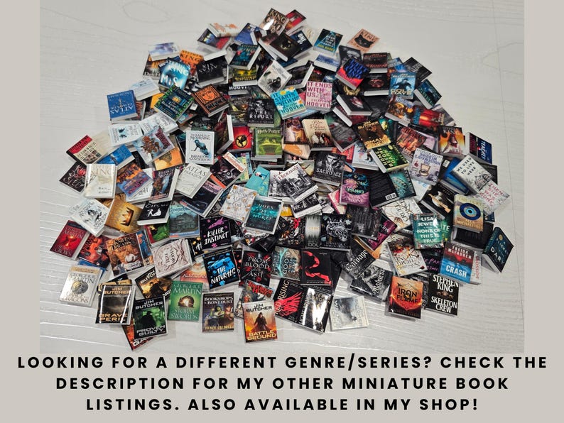Miniature Books | Tiny Books | Dollhouse Mini Books | Mini Book Set ...