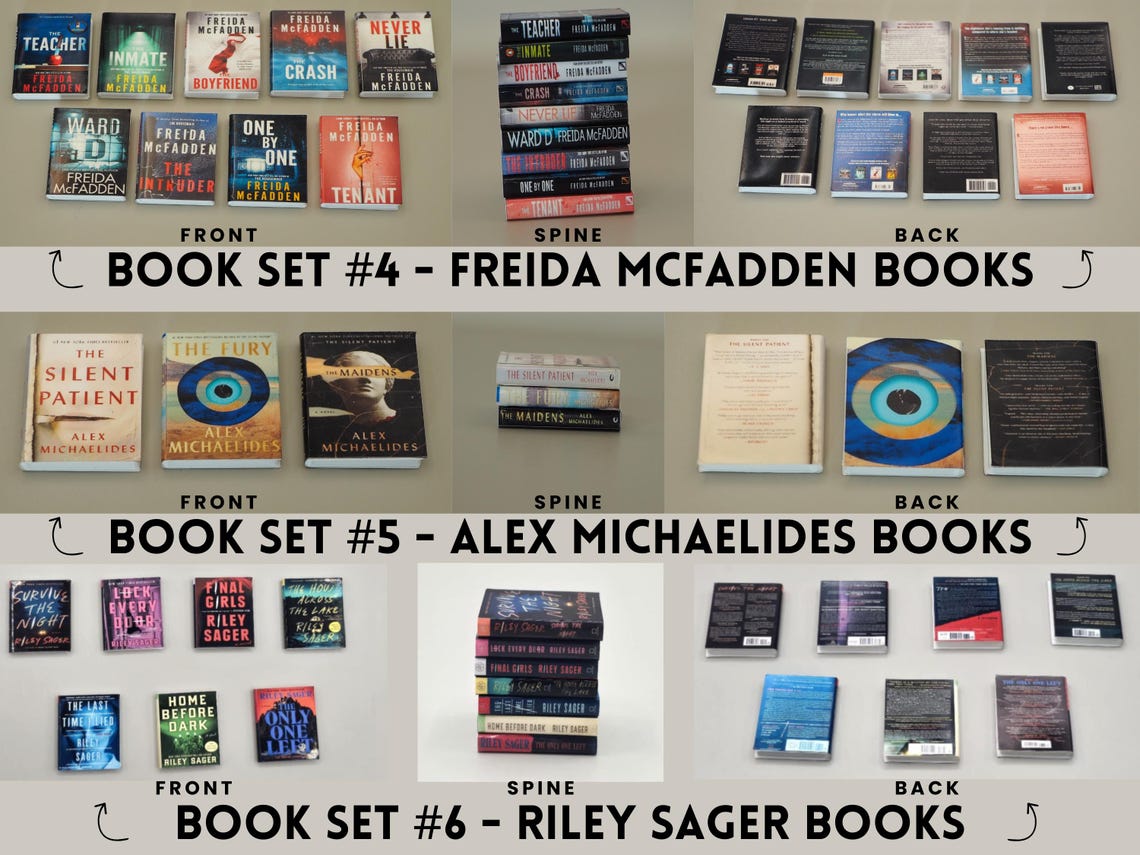 Miniature Books | Tiny Books | Dollhouse Mini Books | Mini Book Set ...