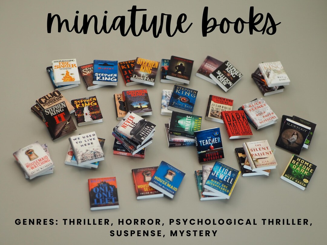Miniature Books | Tiny Books | Dollhouse Mini Books | Mini Book Set ...