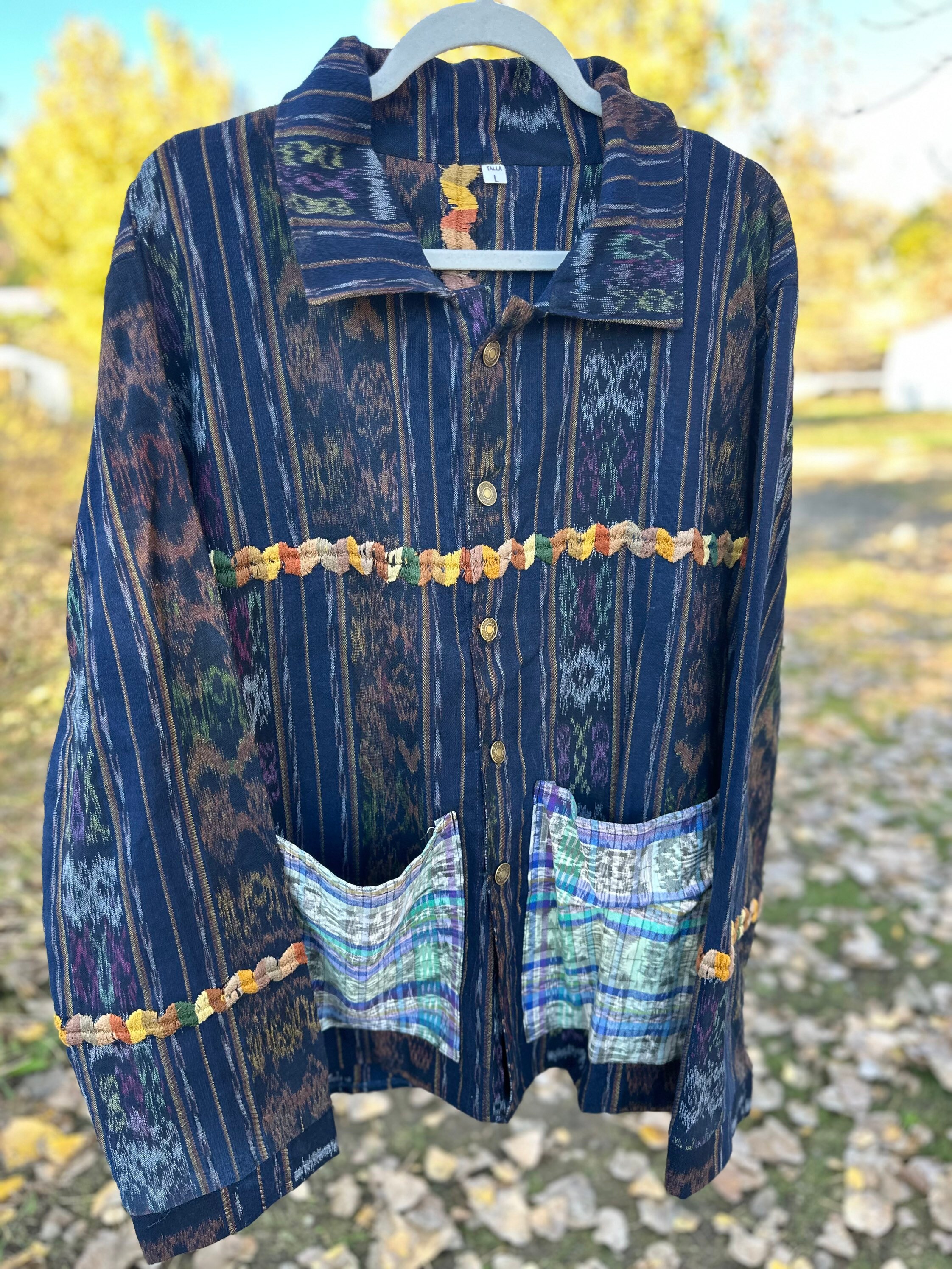 Artisanal Made Chore Jacket Chaqueta Típica De Guatemala - Etsy