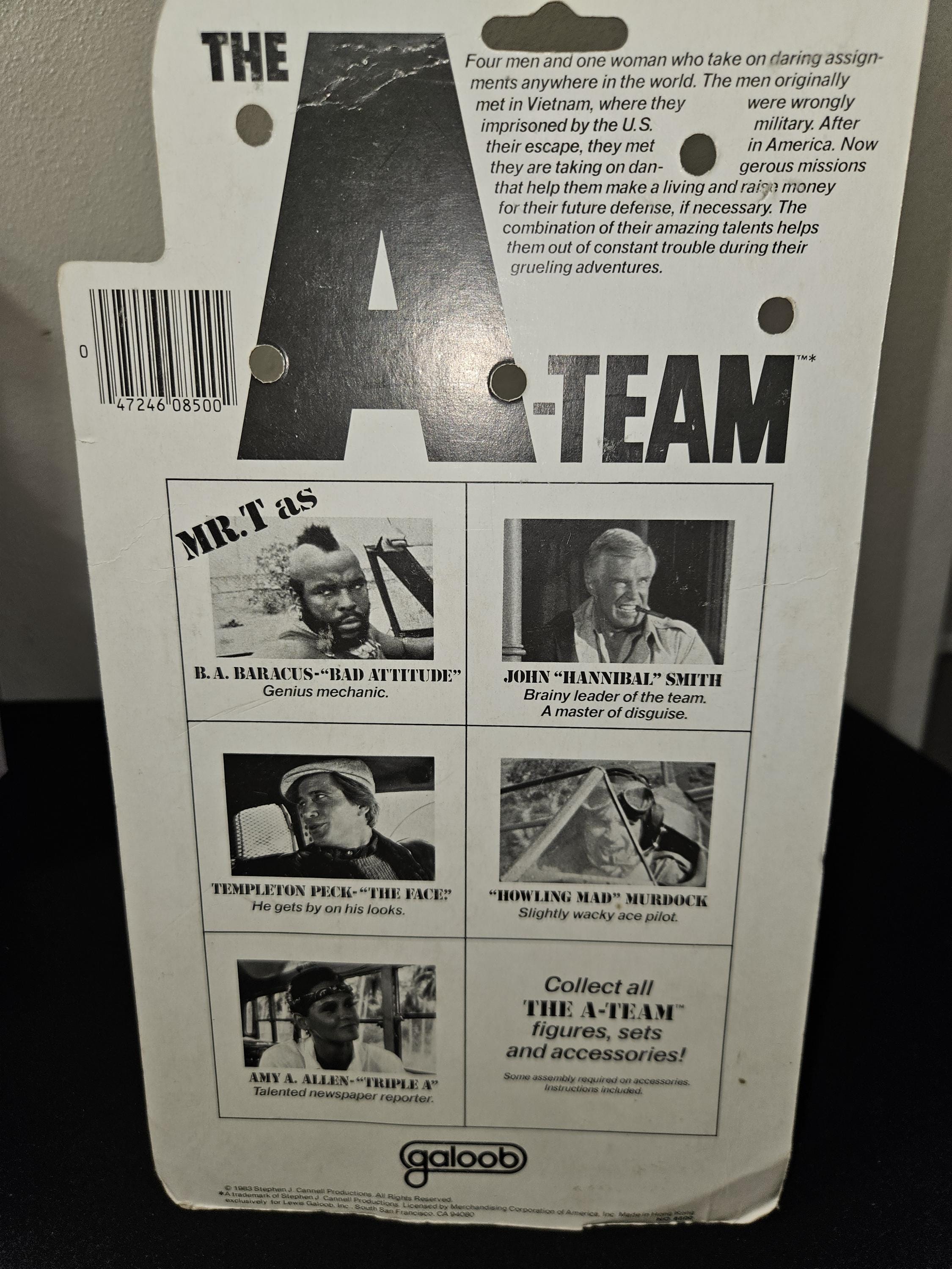 A-team Galoob Mr.t as B.A Baracus 1983 New in Box Action Figure. Box ...