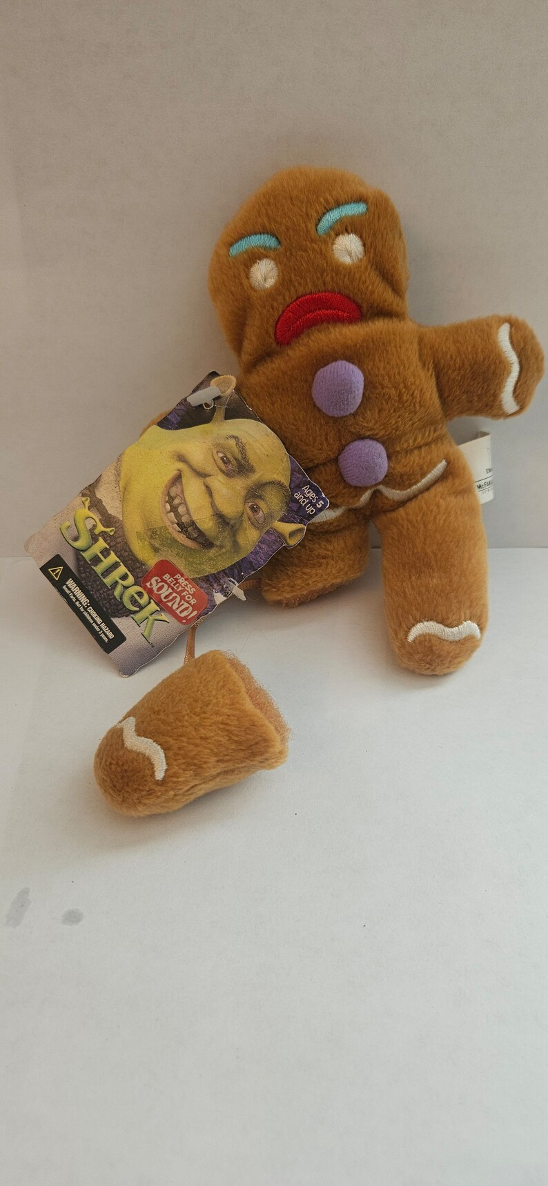 Shrek Gingy Gingerbread Man Vintage Plush New With Tag Dreamworks ...