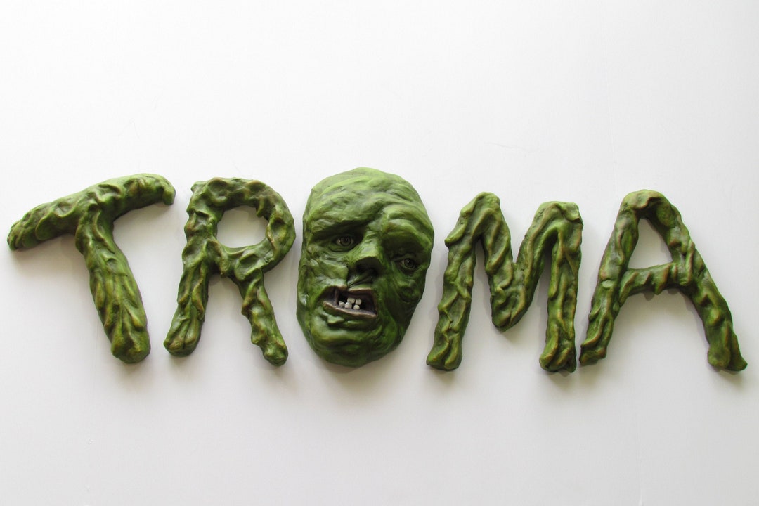 The Toxic Avenger Inspired Troma Sculpture Handmade Clay Wall Sign With ...