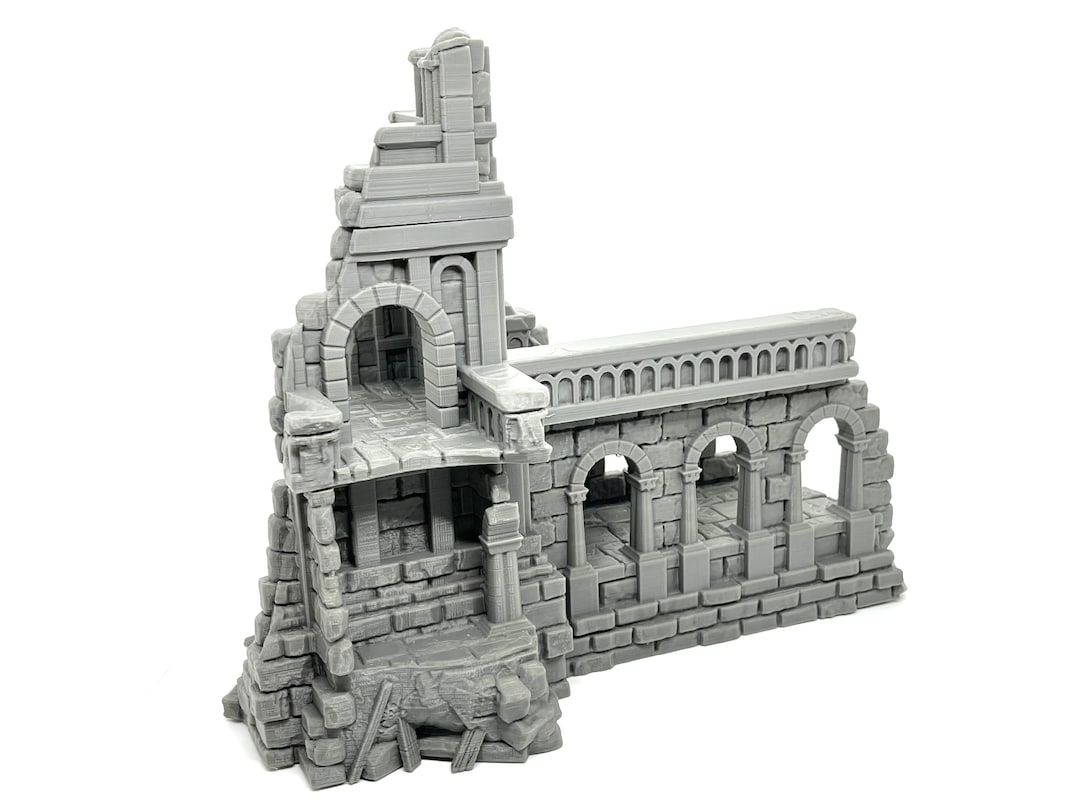 Gondor Inspired Wall Ruin Tabletop Terrain LOTR - Etsy