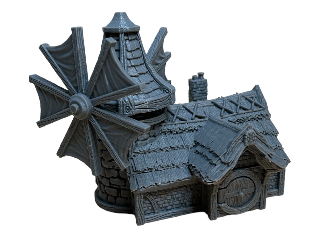 Halfling Windmill Shire Hobbit Inspired Tabletop Terrain LOTR - Etsy