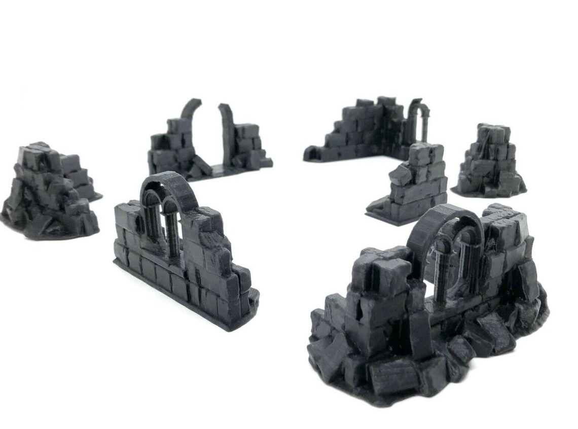 Gondor Inspired Ruins Tabletop Terrain LOTR - Etsy UK