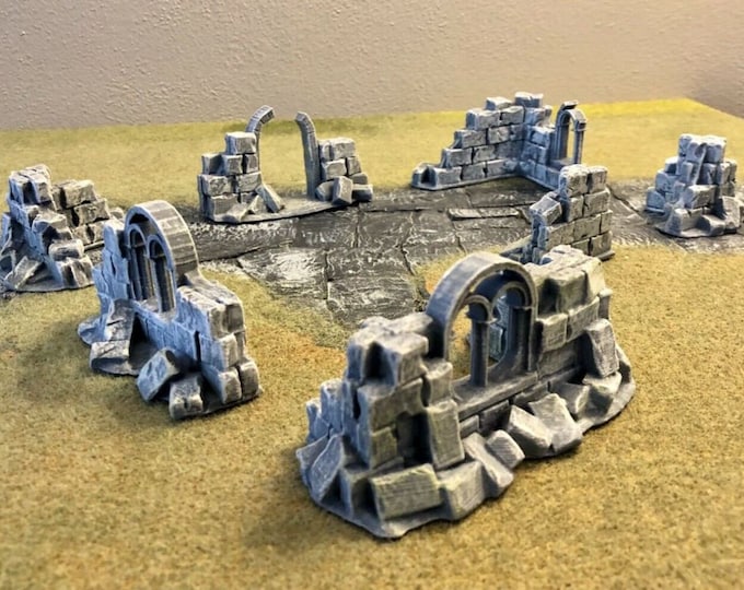Gondor Inspired Ruins Tabletop Terrain LOTR - Etsy